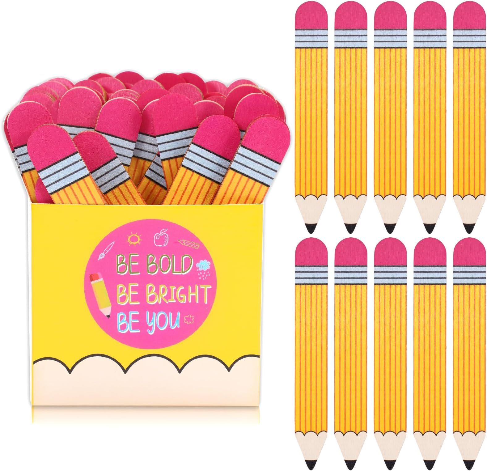 Amazon.com: Whaline 101Pcs Pencil Flip Name Sticks with Carton Talking ...