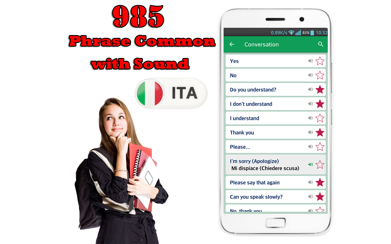 Learn Italian Language Free Offline - App on Amazon Appstore