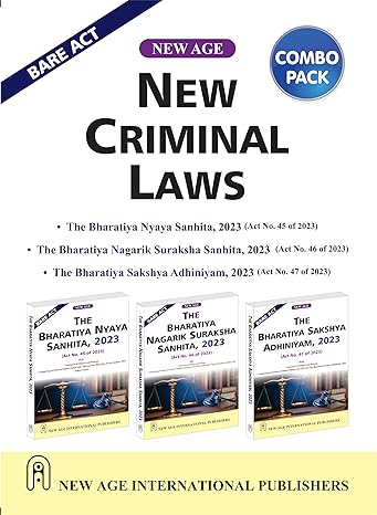 Buy New Criminal Law Books Combo Pack covering Bharatiya Nyaya Sanhita ...