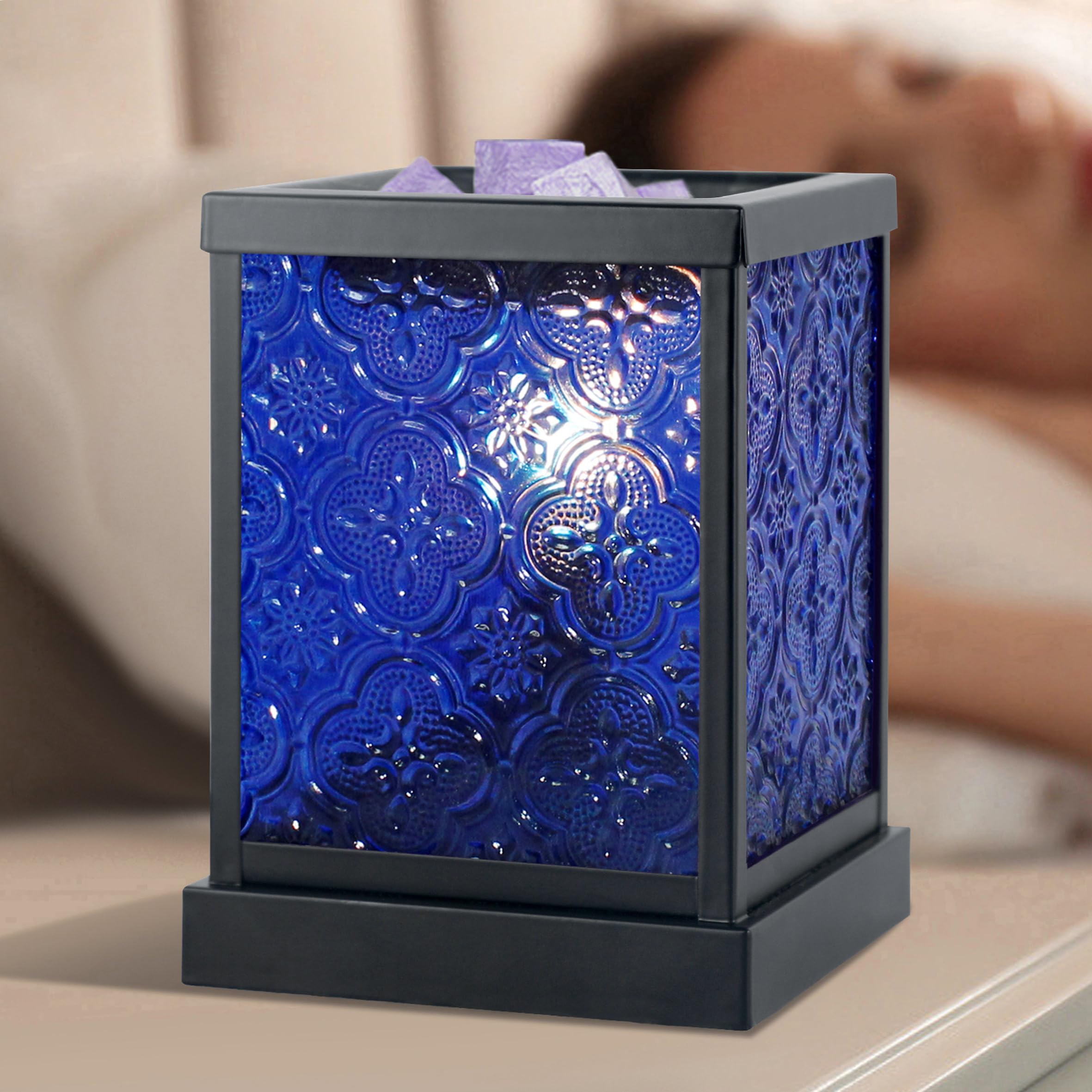 Amazon.com: CVHOMEDECO. Moroccan Electric Wax Melt Warmer Decorative ...