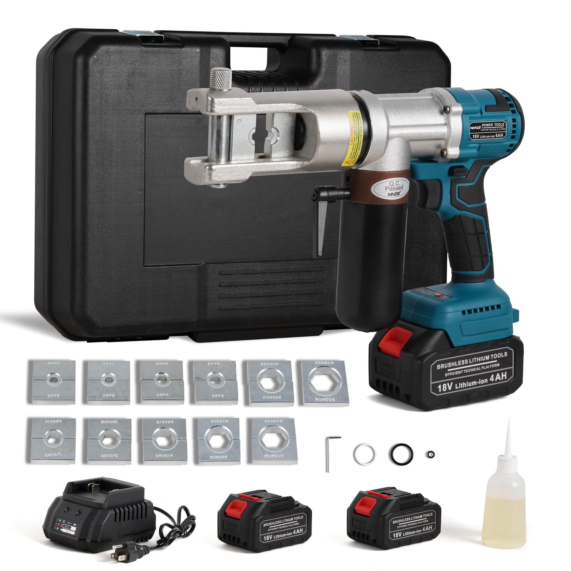 Snapklik.com : MMNZE Electric Hydraulic Cable Lug Crimping Tool 8 AWG ...