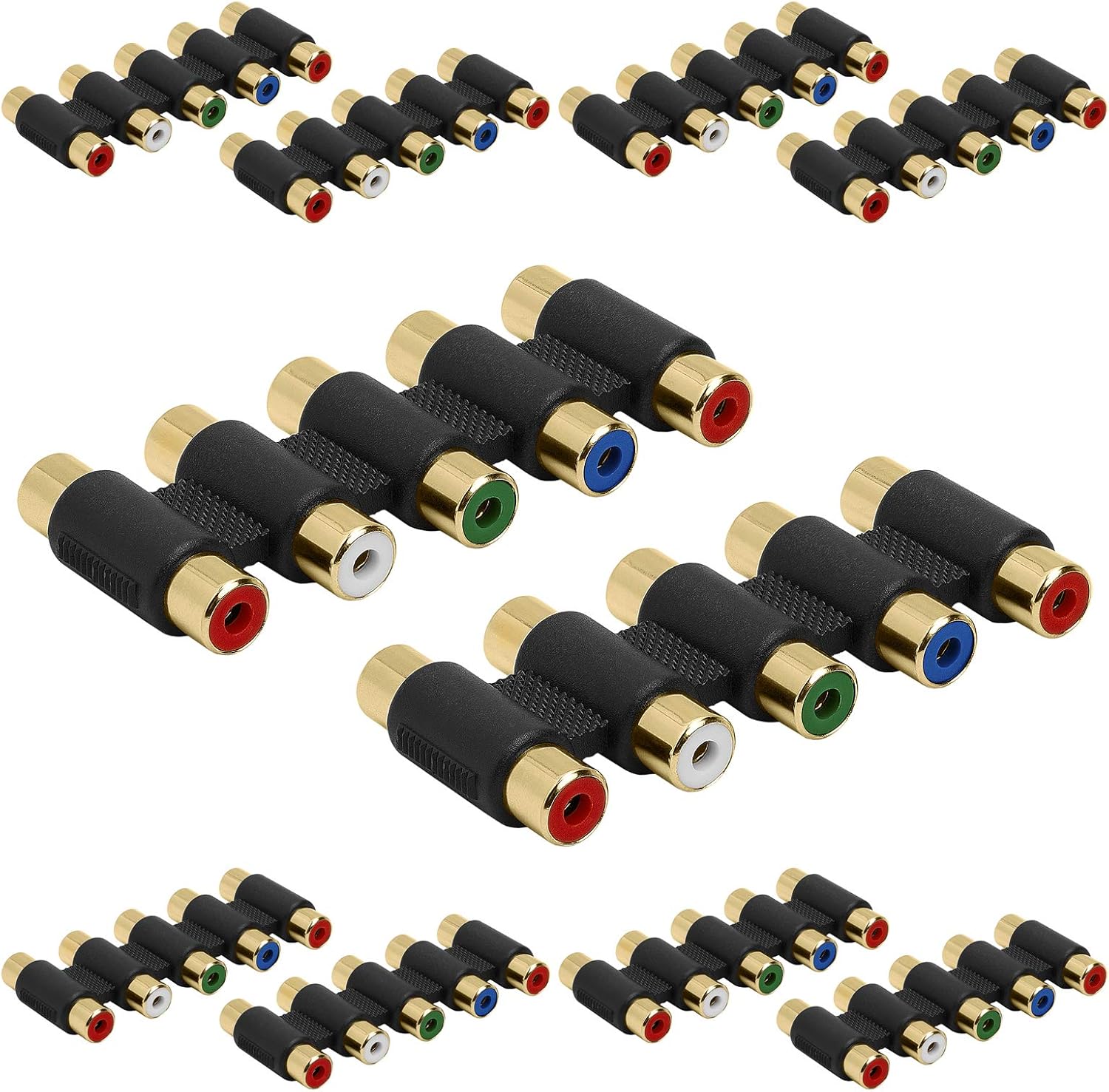 Amazon.com: Cmple 5-RCA Female Adapter Audio Video 5 RCA RGB Component ...