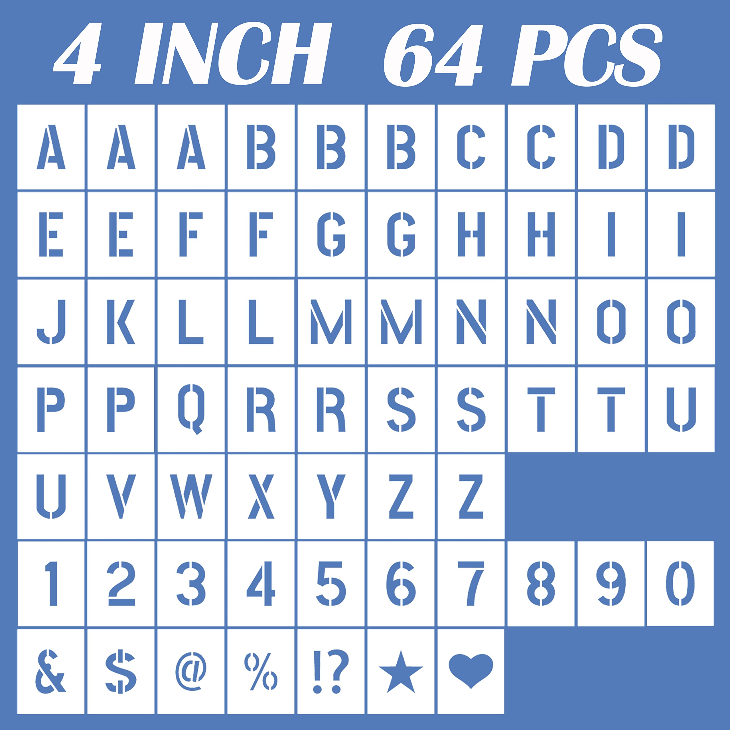 Snapklik.com : Letter Stencils Numbers For Painting Reusable: 4 Inch ...