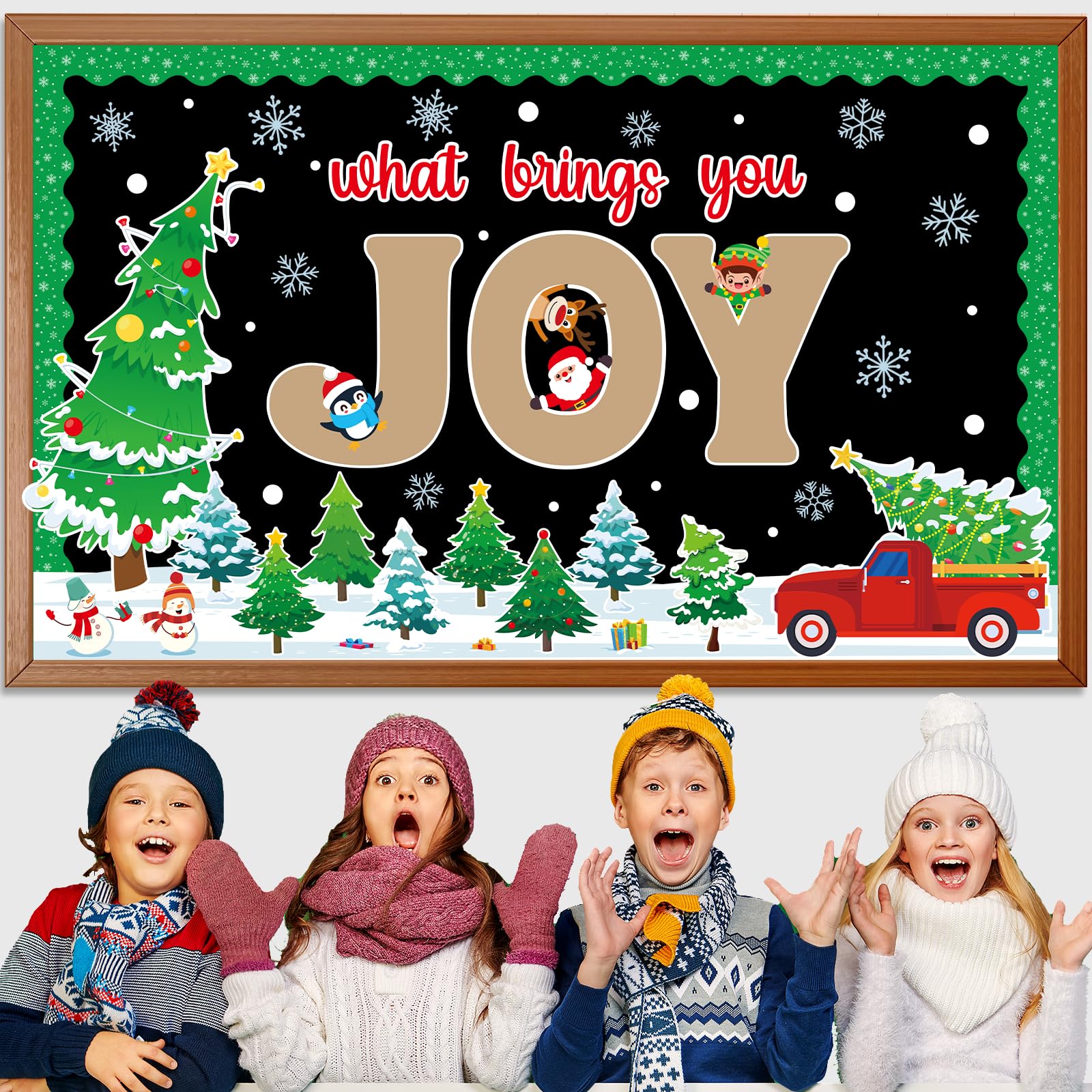 Snapklik.com : Christmas Winter Bulletin Board Set What Brings You Joy ...