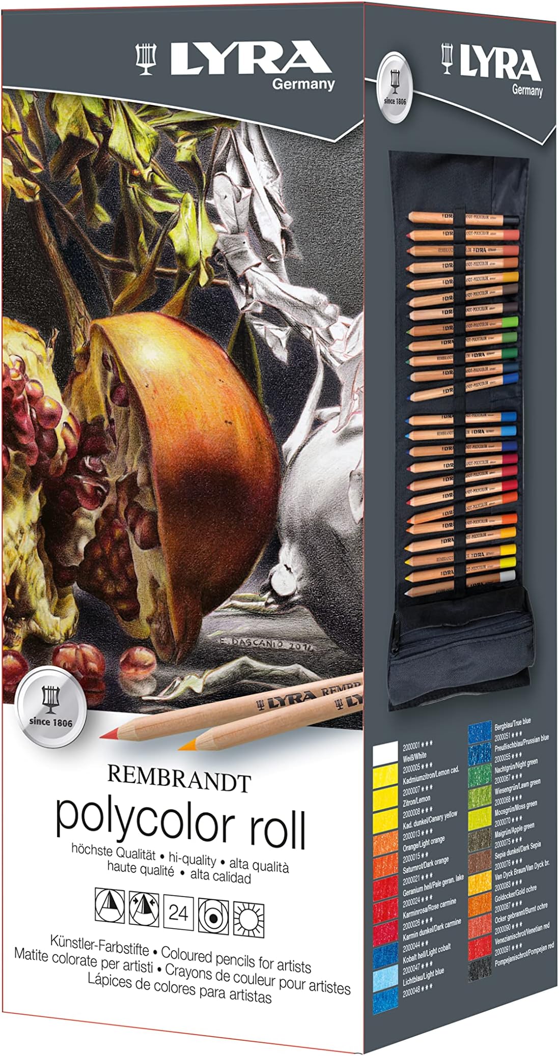 Amazon.com: LYRA Rembrandt Polycolor, Fine Art Colored Pencils, Round ...