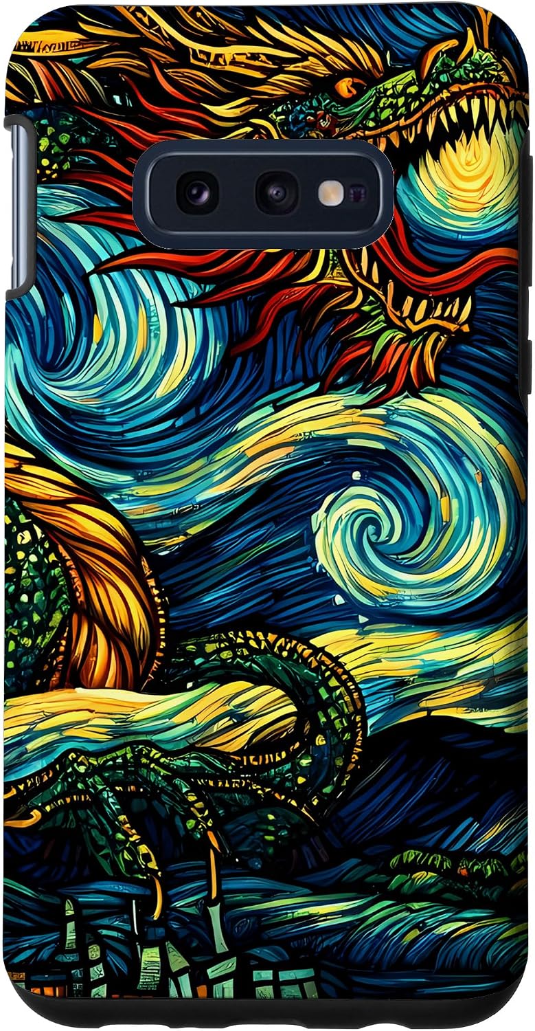 Amazon.com: Galaxy S10e Dragon Under Starry Night Sky Art Graphic ...