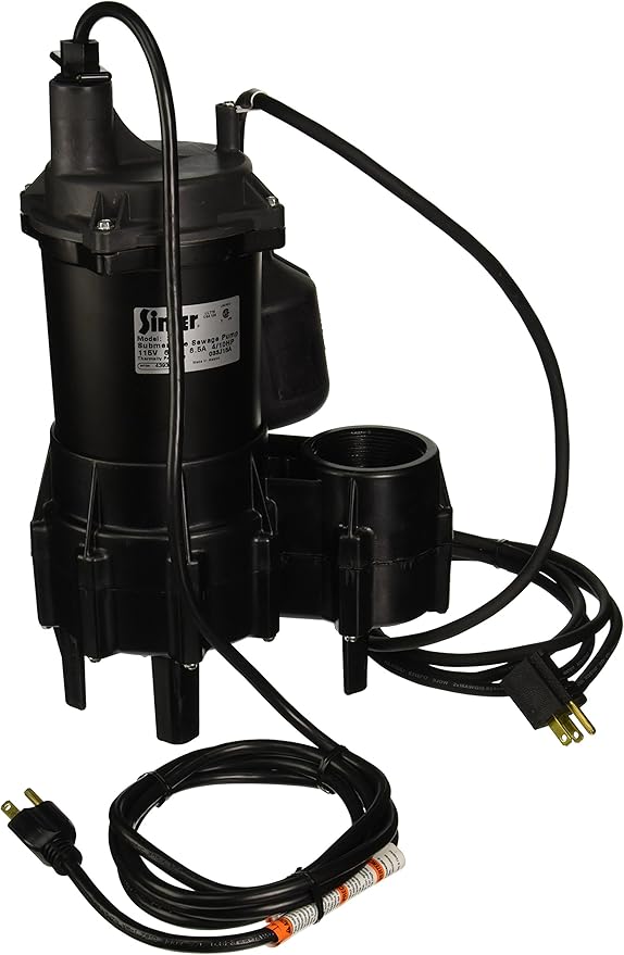 Simer 2961 4/10 HP Submersible Sewage Pump, Sump Pumps - Amazon Canada