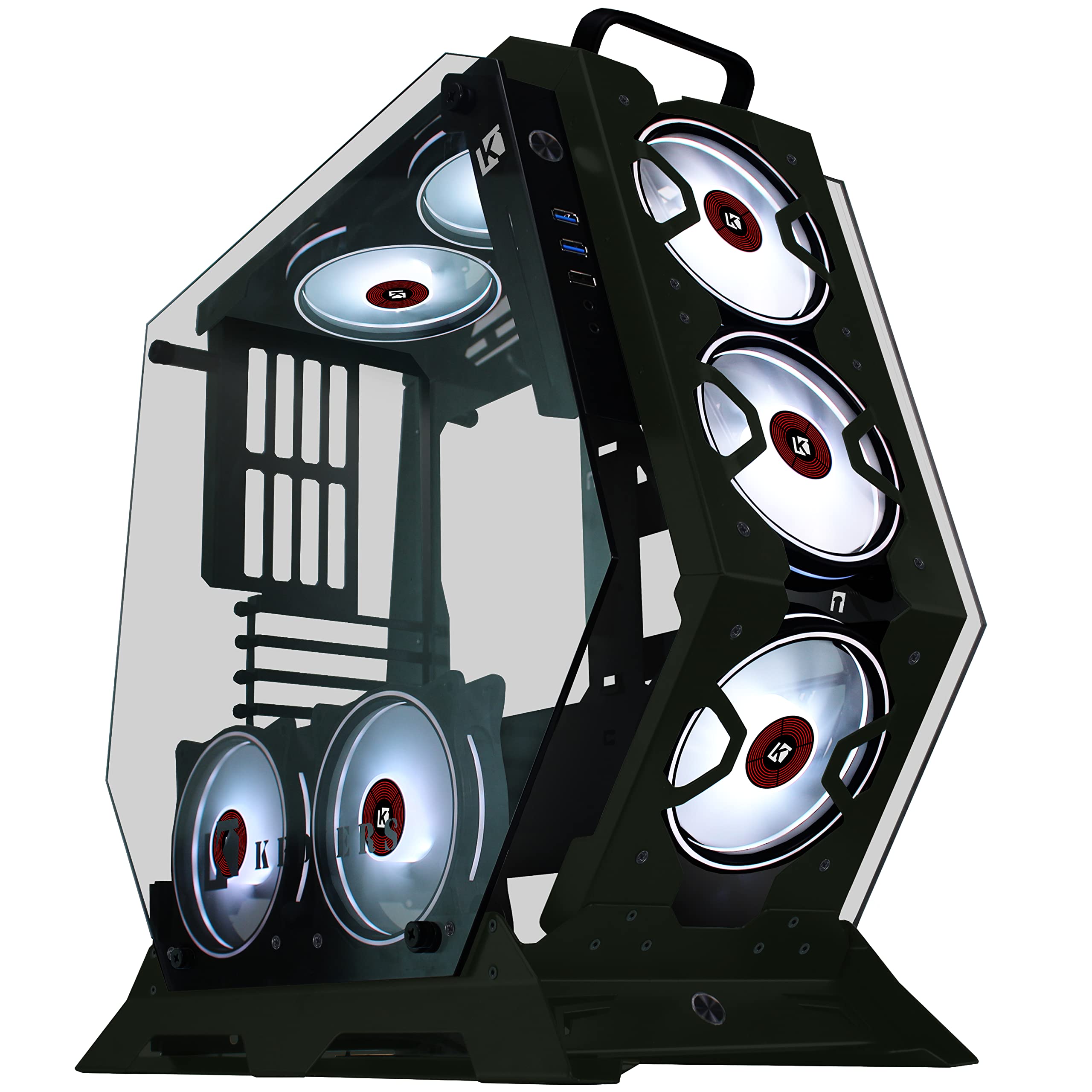 Buy KEDIERS PC Case - ATX Tower Tempered Glass Gaming Computer Open ...