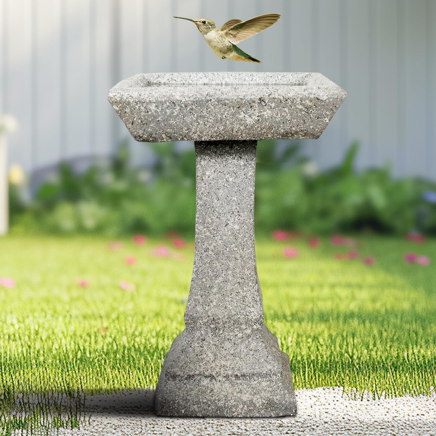 Amazon.com: SKYFIRE Freestanding Birdbaths Outdoor - 15”Dia.X 22.8”Tall ...