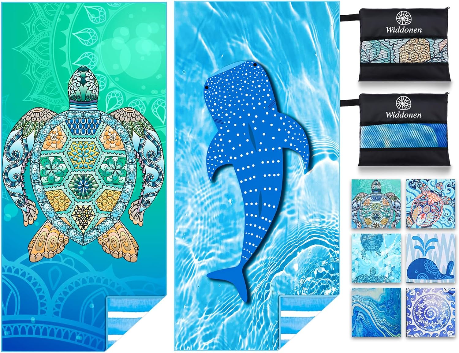 Amazon.com: Microfiber Thin Lightweight Beach Towel Sand Free Quick Dry ...