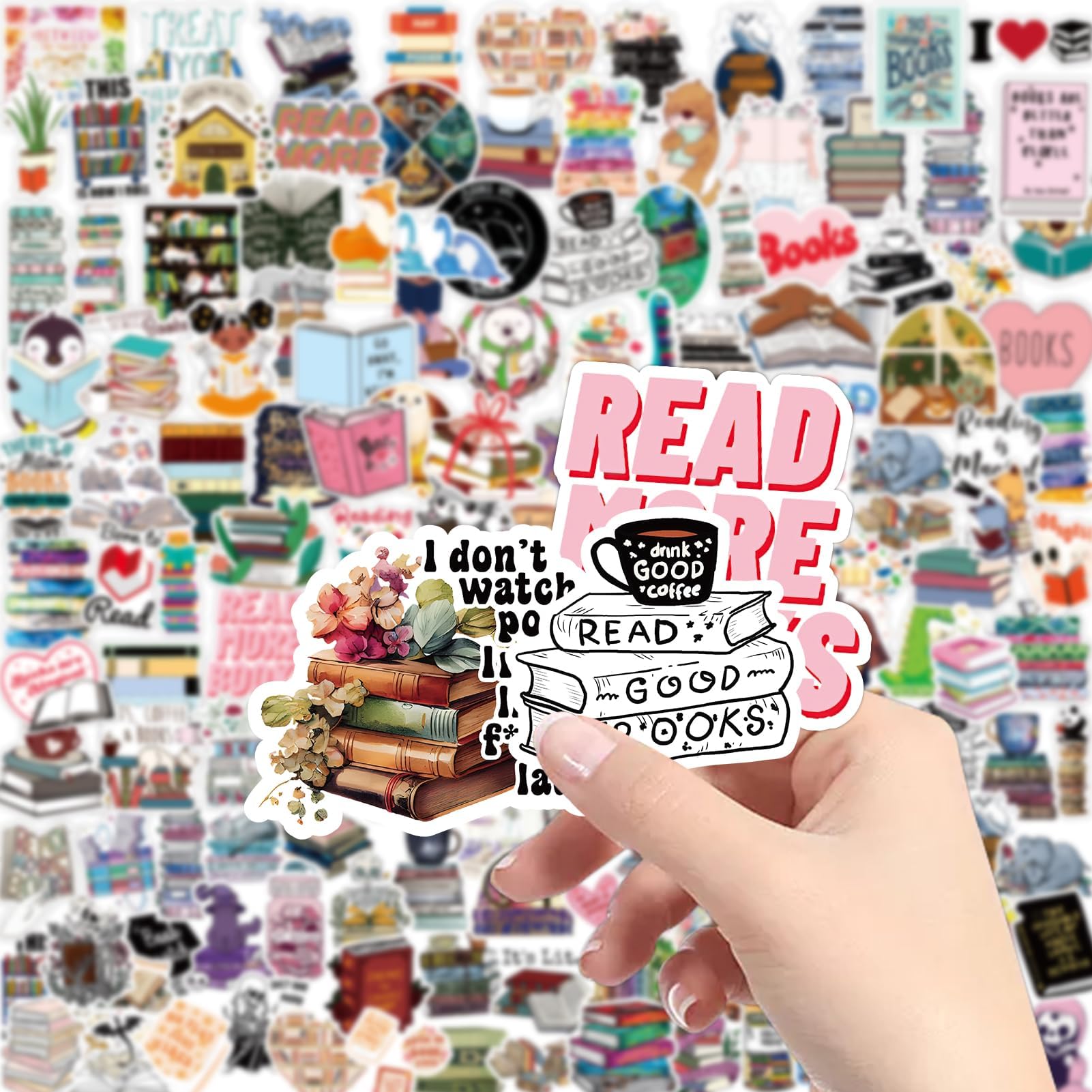 Amazon.com: Love Reading Stickers Pack 50Pcs Motivational Quote ...