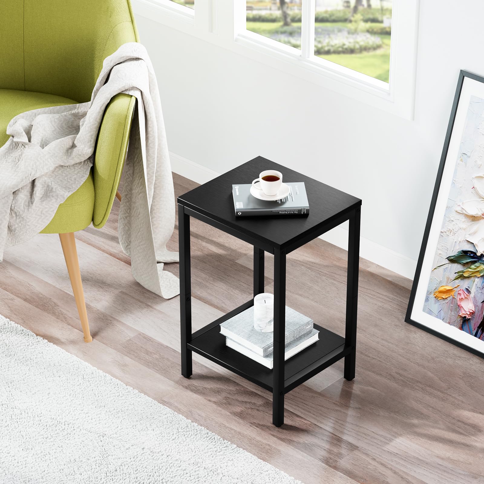 Snapklik.com : SAYGOER Black End Tables Small Side Table