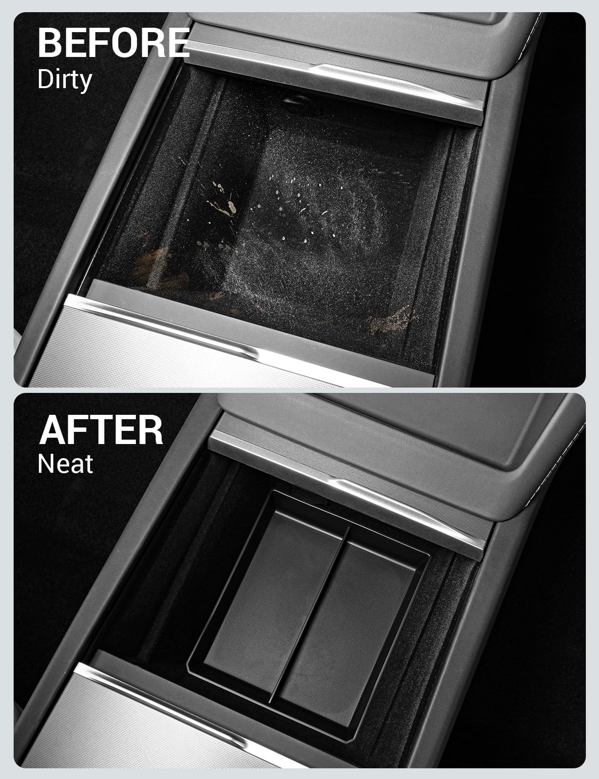 Snapklik.com : 2024 Tesla Model 3 Center Console Organizer Tray TPE ...