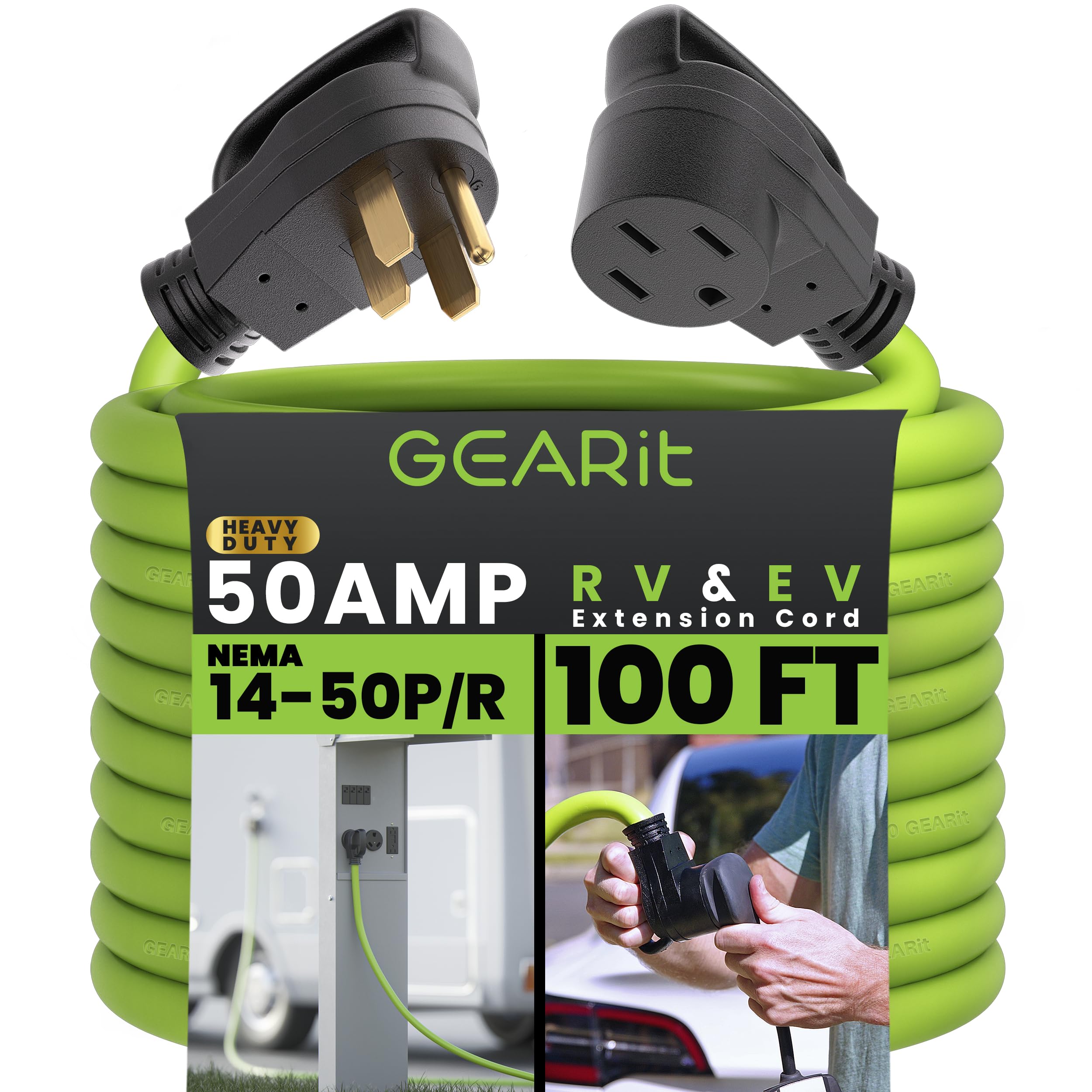 Amazon.com: GearIT 50-Amp Extension Cord for RV and EV (100 Feet) 4 ...