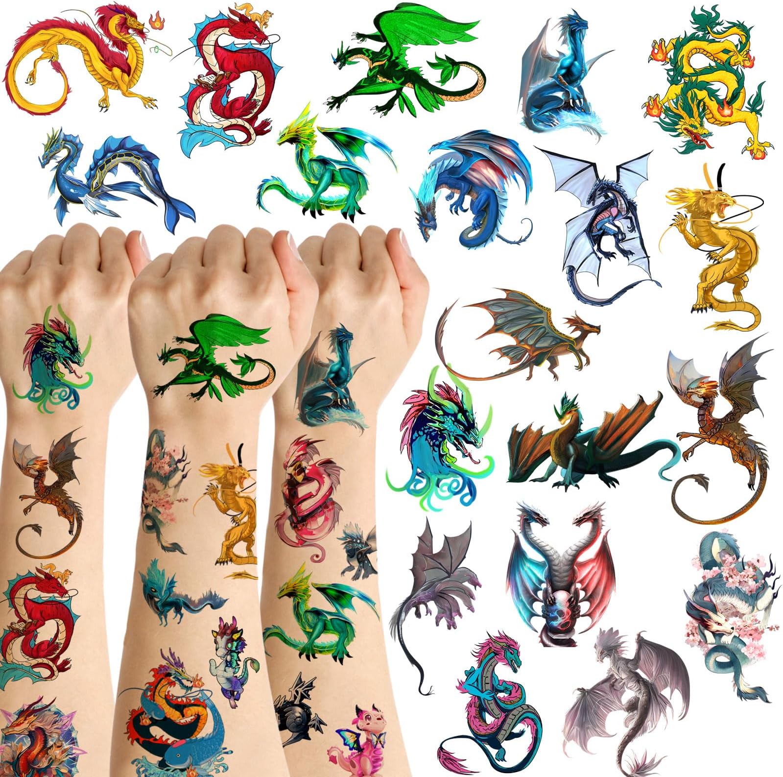Amazon.com: Dragon Tattoos Party Supplies Decorations Favors - Magic ...