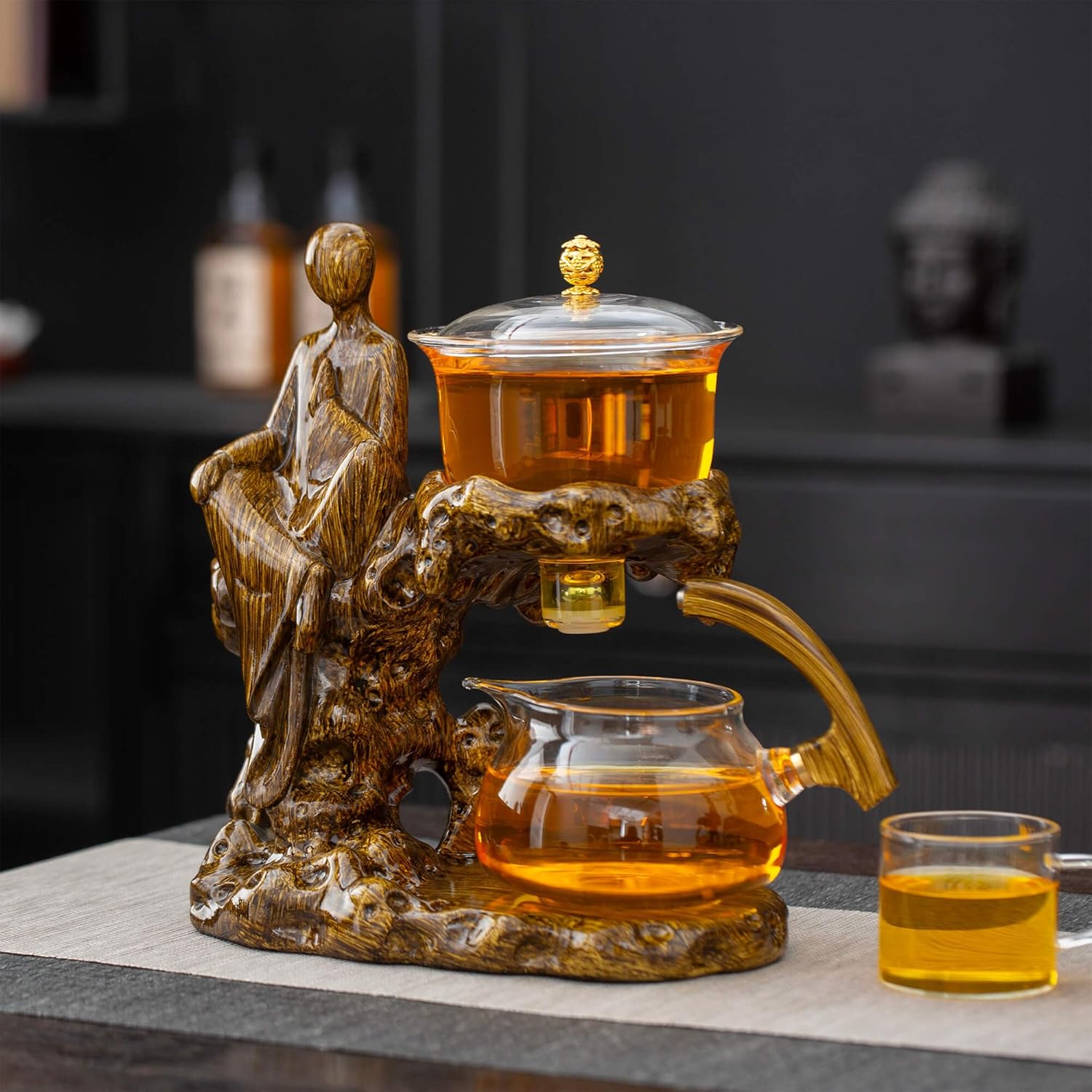 Amazon.com | Zurucily Semi Automatic Teapot Set, Glass Teapot Set with ...