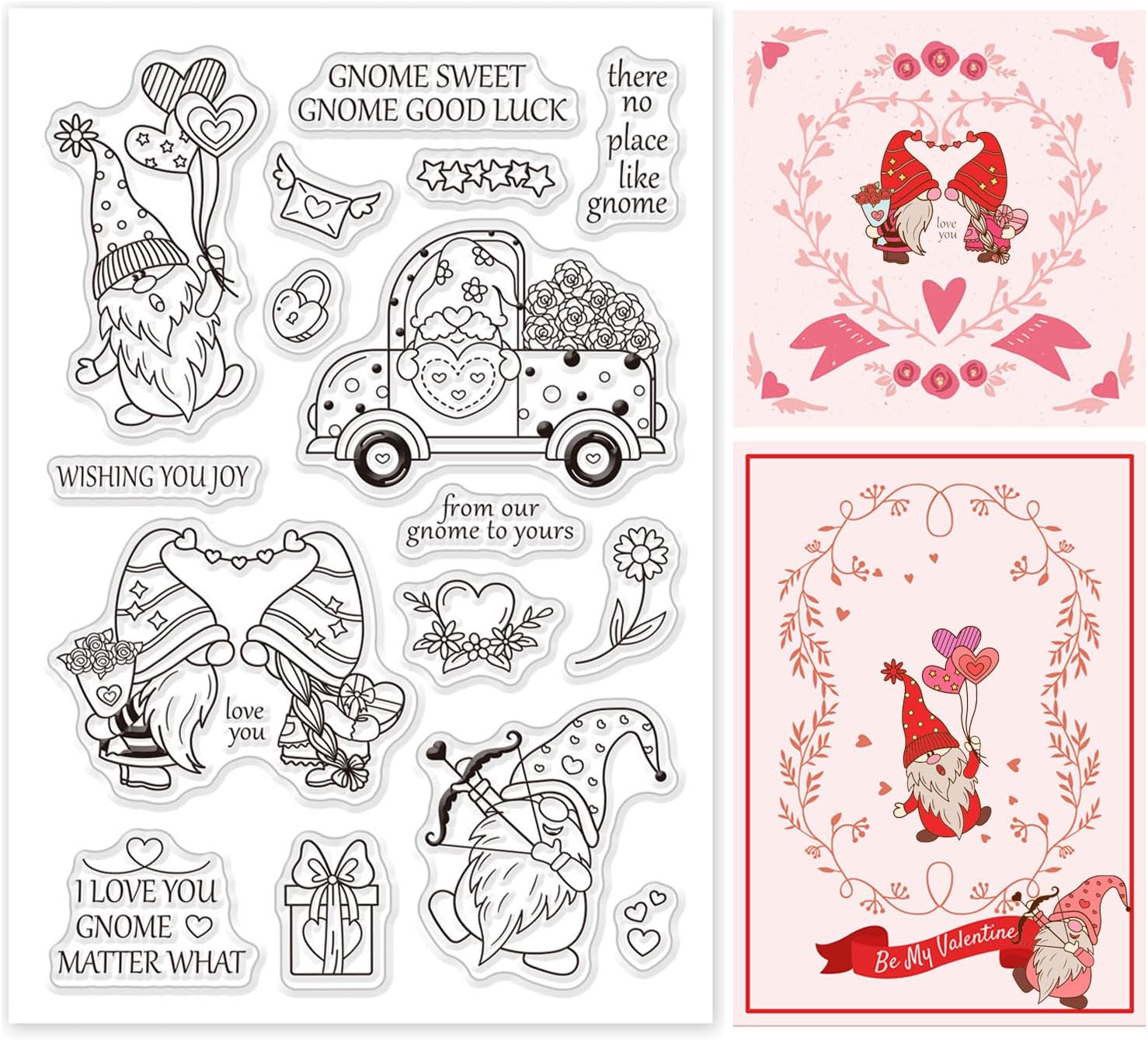 Amazon.com: Balloon Clear Stamps Birthday Gift Box Pattern Transparent ...