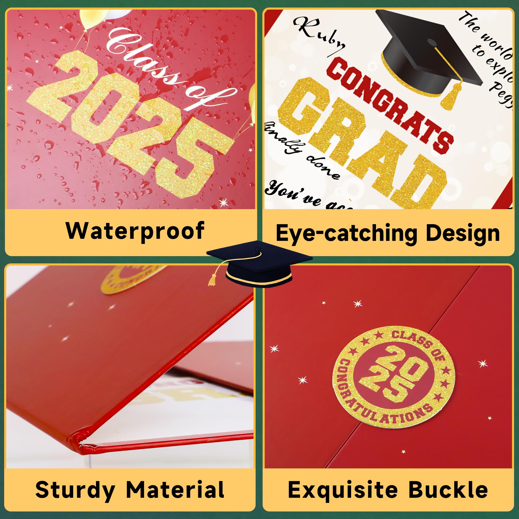 Snapklik.com : 2025 Graduation Party Decorations - Red Gold Class Of ...