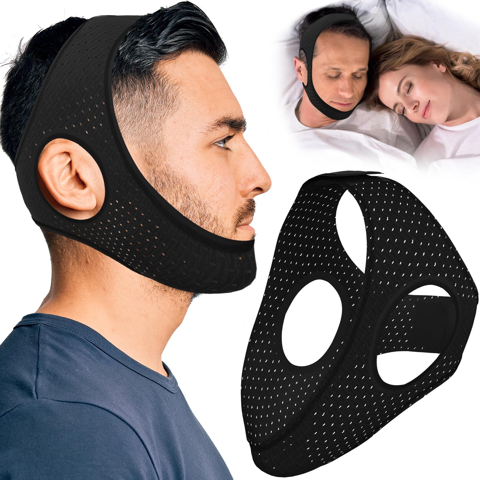 Amazon.com: Anti Snoring Devices, Air Flow Jaw Strap for Sleep Apnea ...