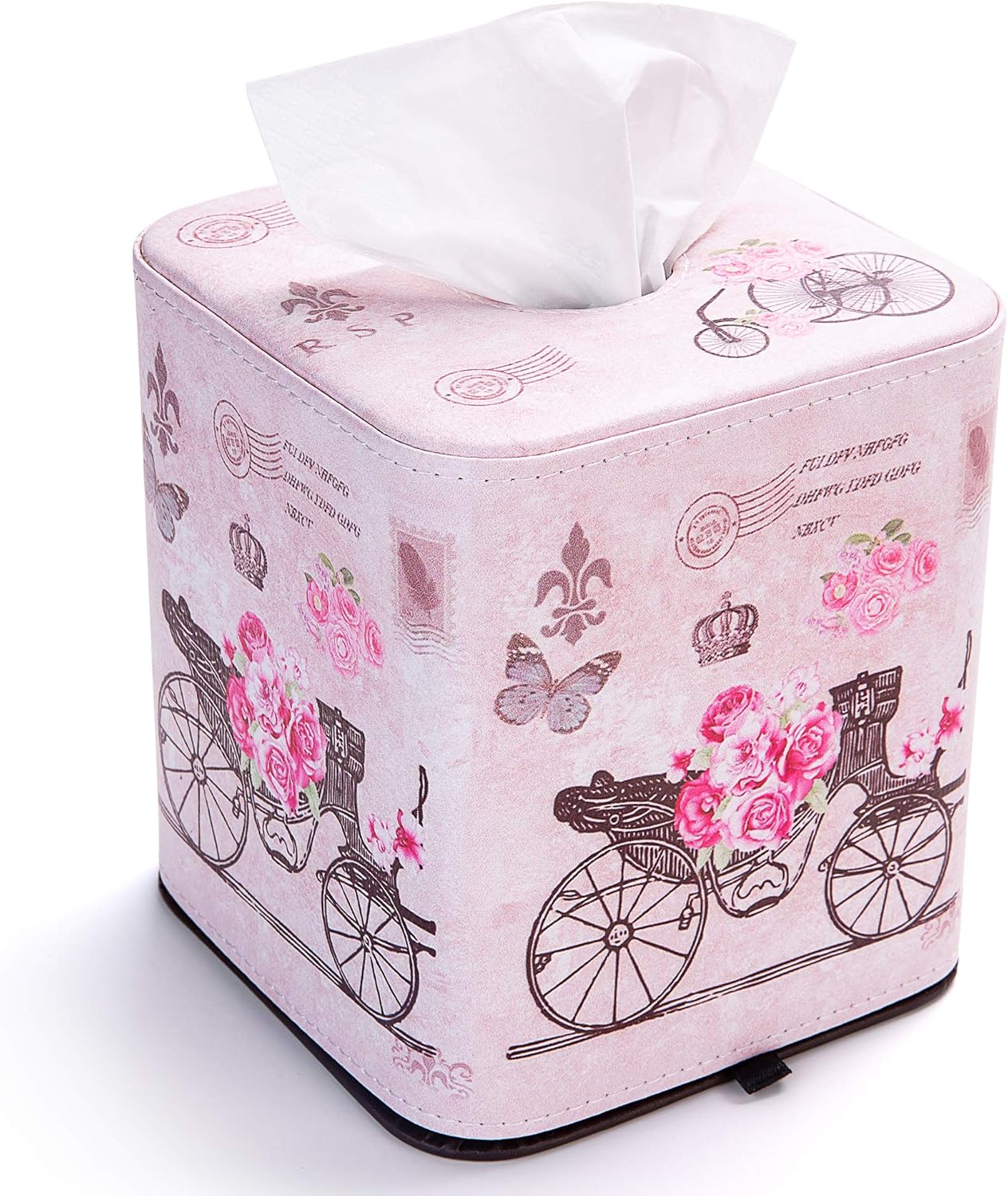Amazon.com: GracyCaptain Tissue Box Cover - Elegant Square Leather and ...