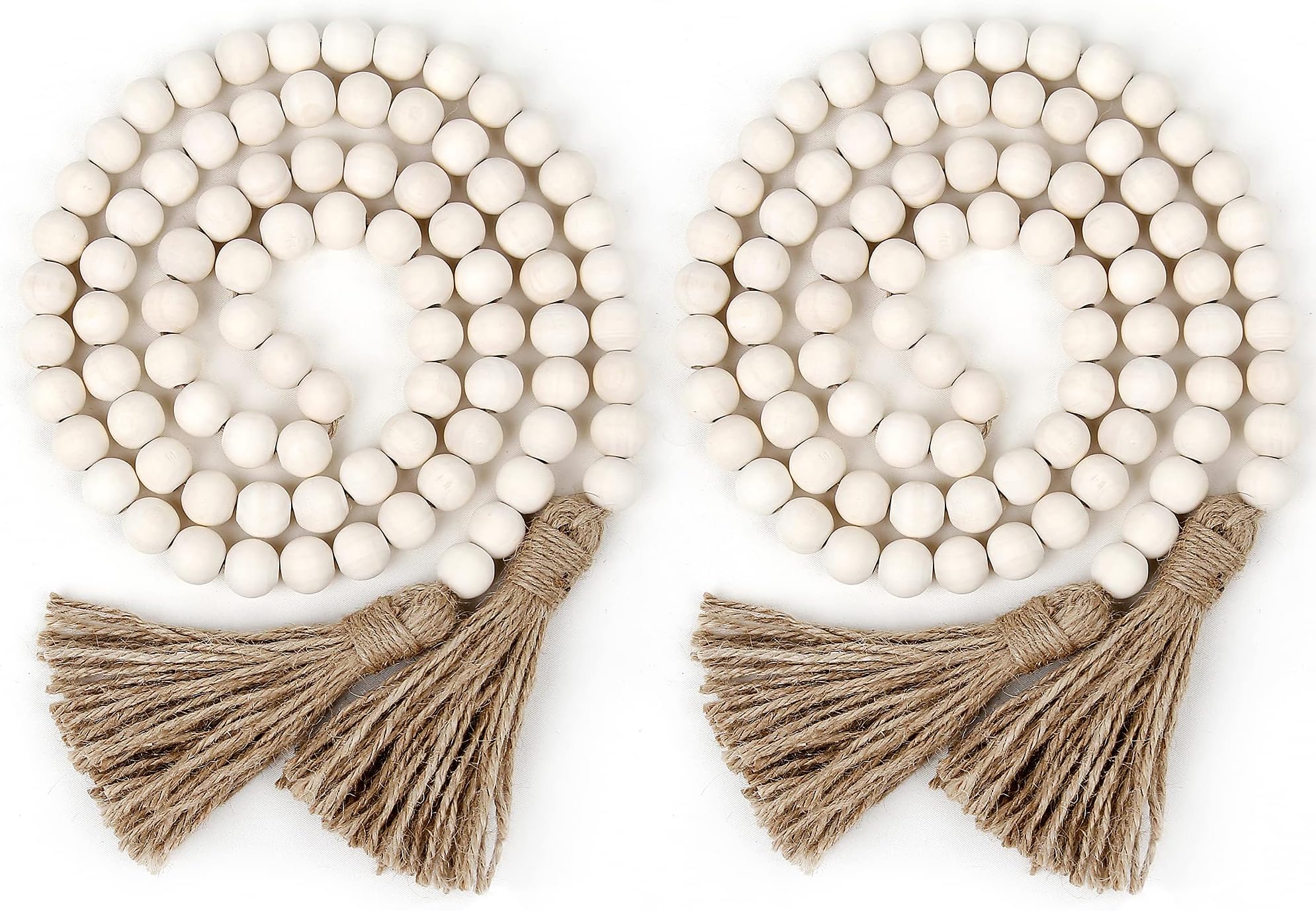 Amazon.com: LSKYTOP 58 Inches Wood Bead Garland,Wooden Beads with ...