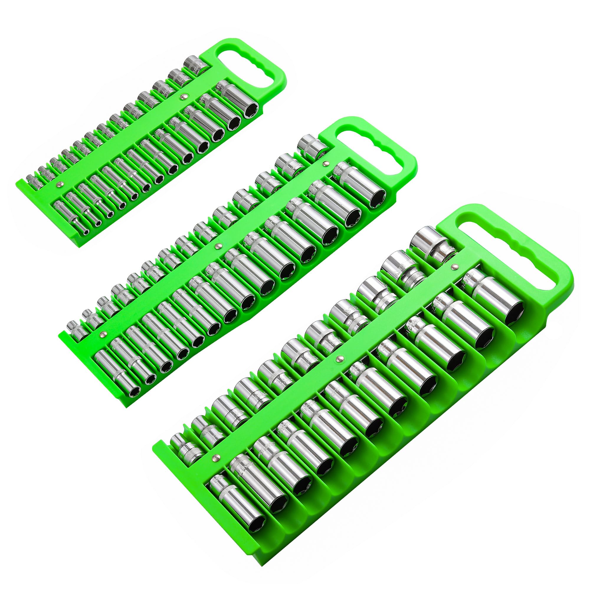 Amazon.com: Reniteco Magnetic Socket Organizer Set, 3-Piece Green ...