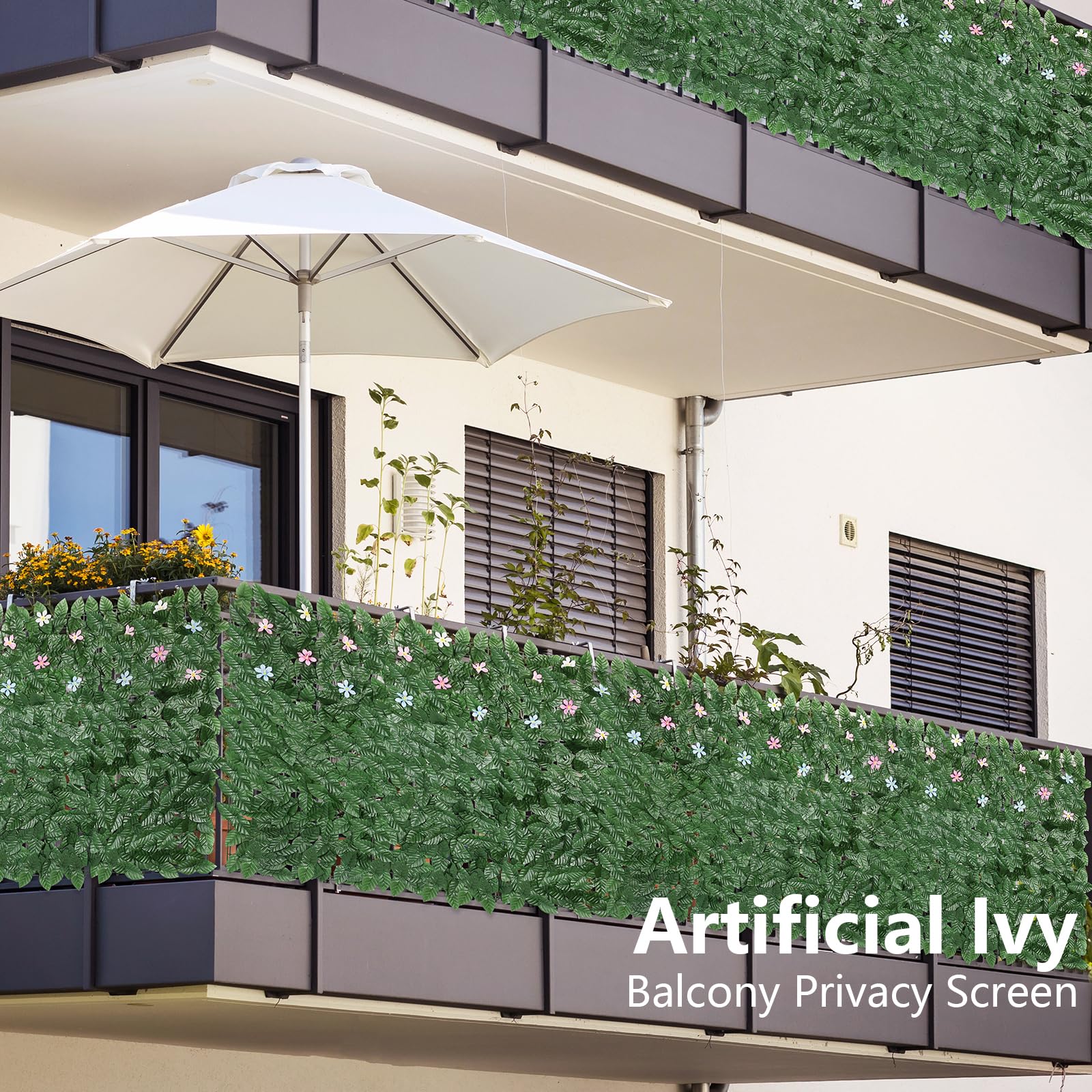 Snapklik.com : OUSHENG 314x39in Ivy Privacy Fence Wall Screen Cover