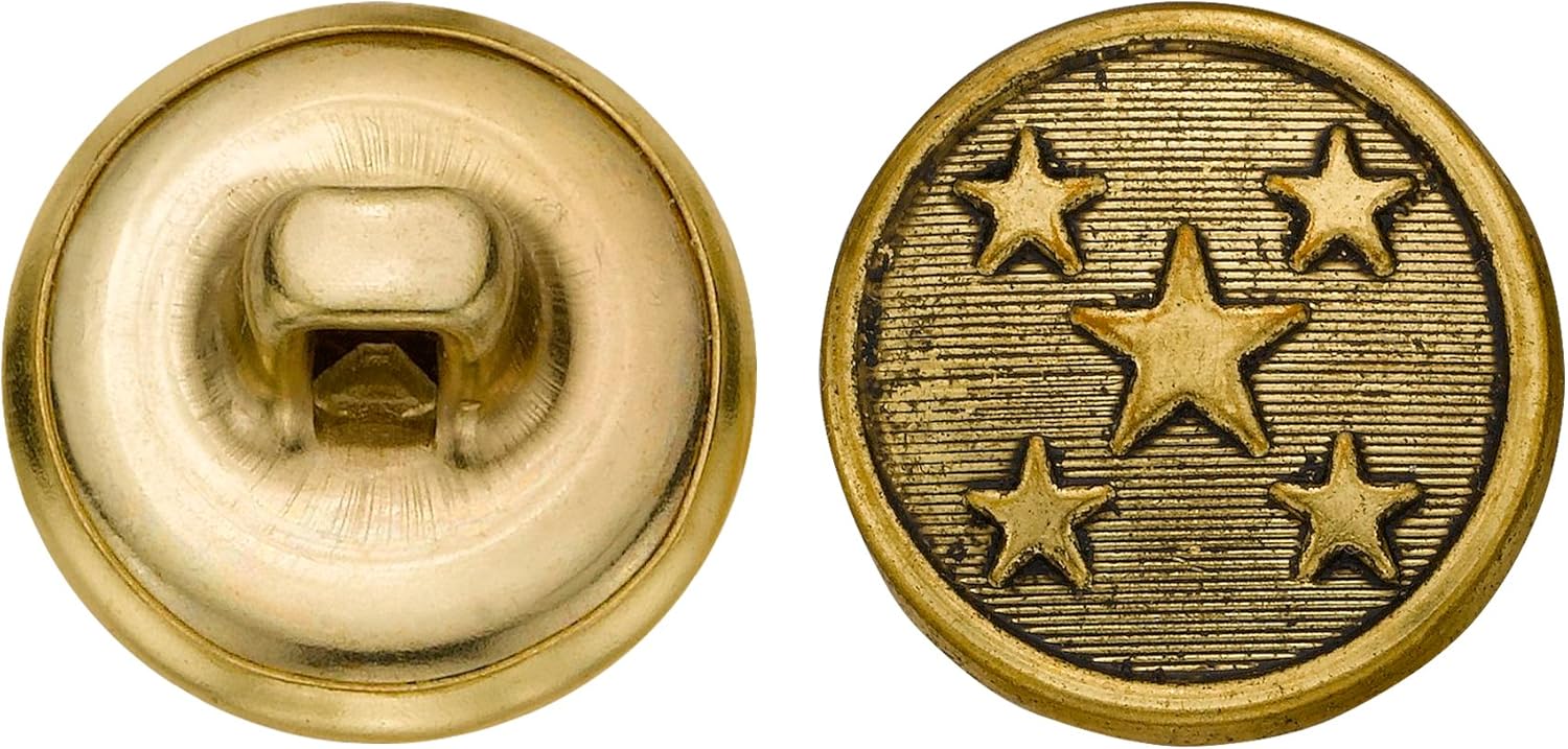 Amazon.com: C&C Metal Products 5282 Five Star Metal Button, Size 24 ...