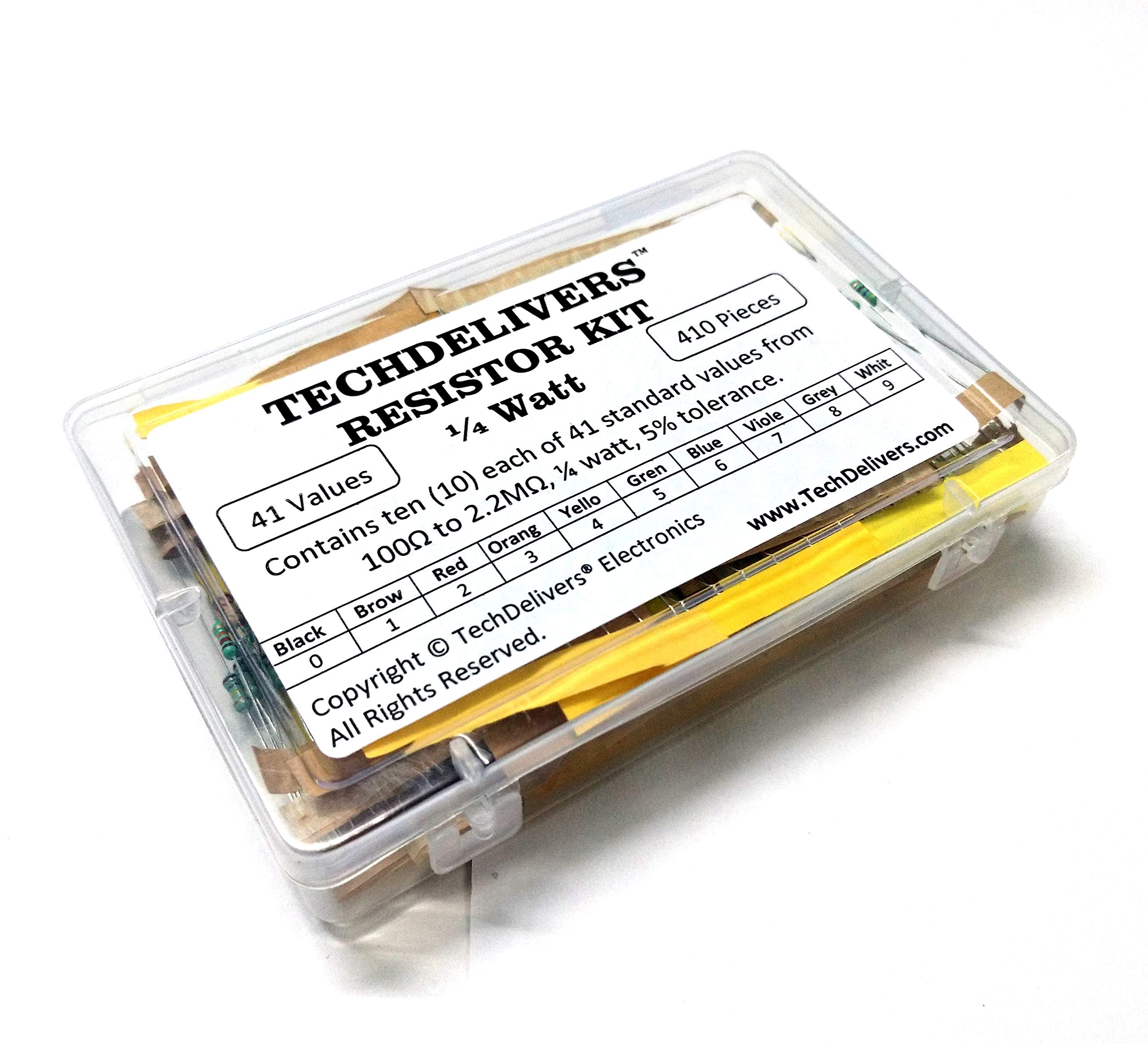 TECHDELIVERS® Resistors Kit 41 different values Set Box Pack 410 Pieces ...