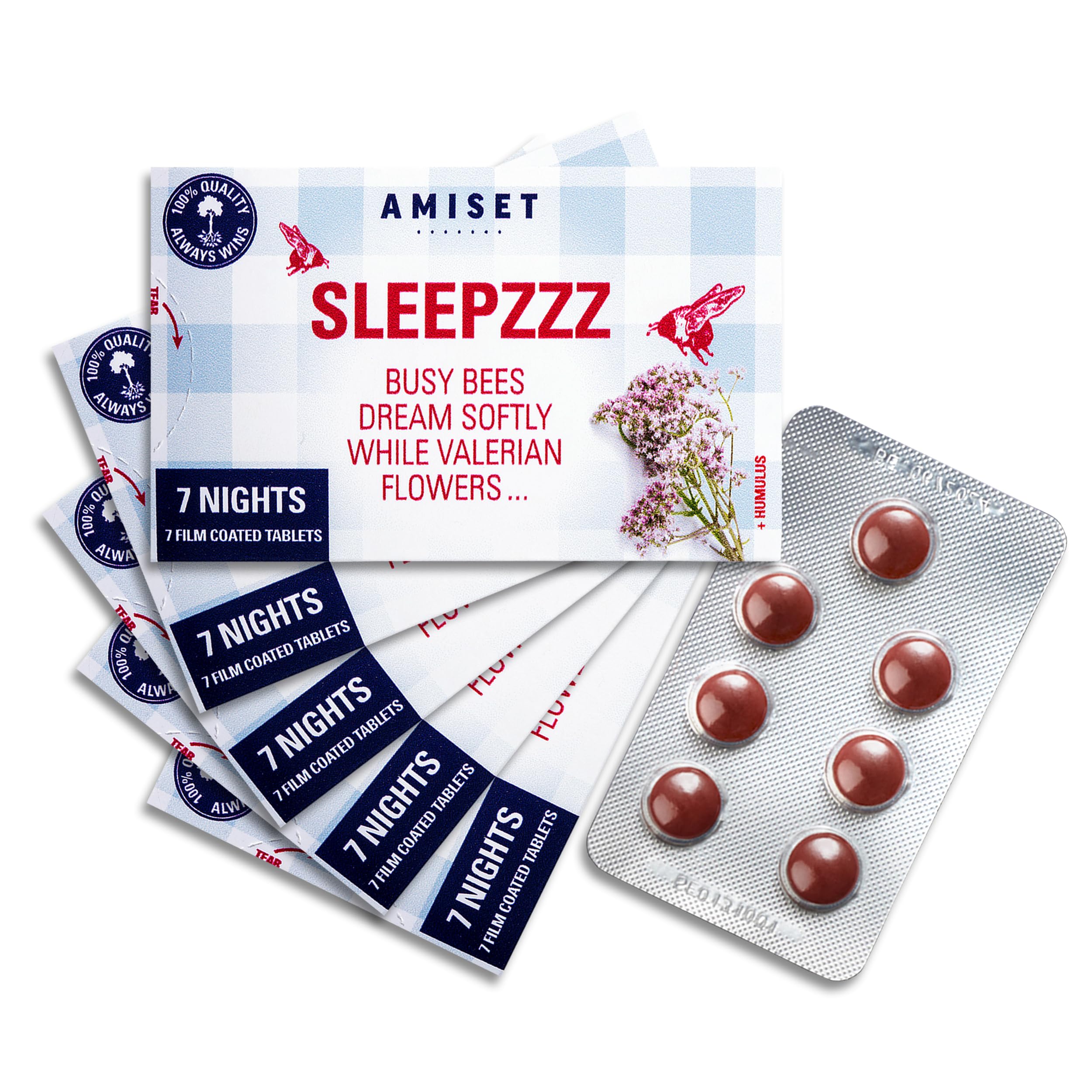 SLEEEPZZZ ® Melatonin Free Sleep Supplement, 35 Tablets (5-Pack ...