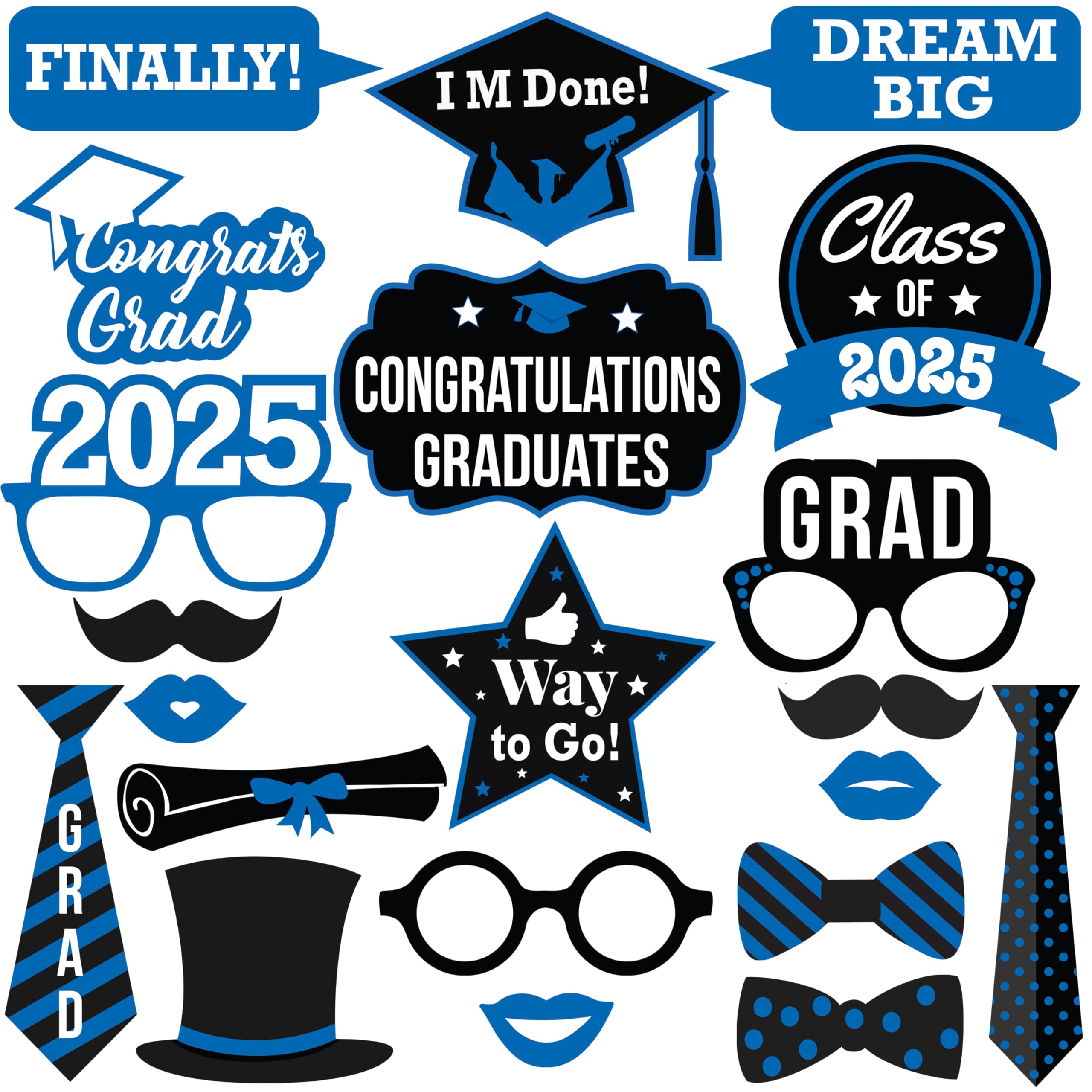 Katchon Graduation Photo Booth Props 2025 Pack Of 21 2025 | Desertcart ...
