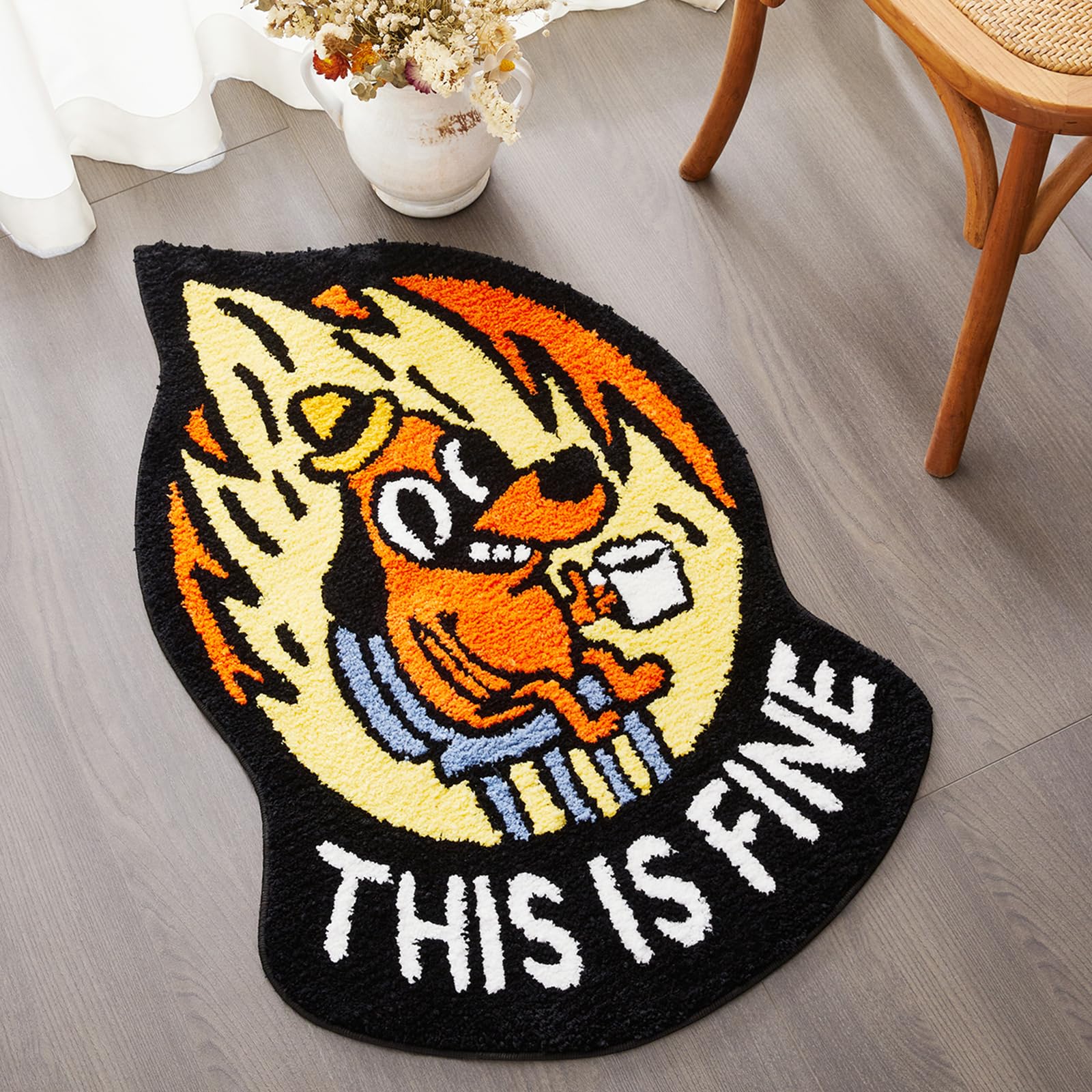 Amazon.com: Ouyattle This is Fine Dog Rug, 2x3 Tufted Throw Rugs Non ...