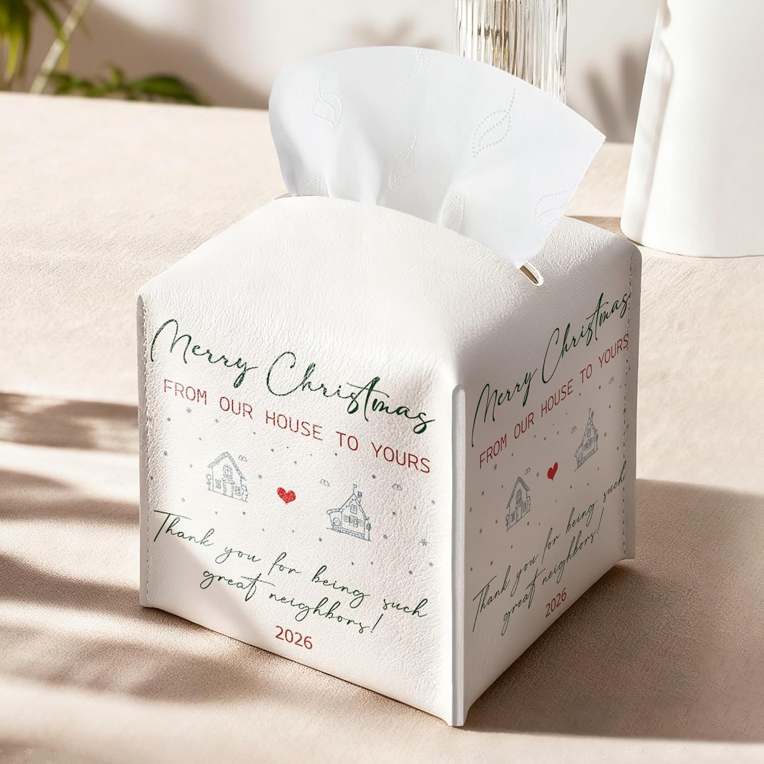 Amazon.com: Christmas Tissue Box Cover Square, Housewarming Gifts New ...