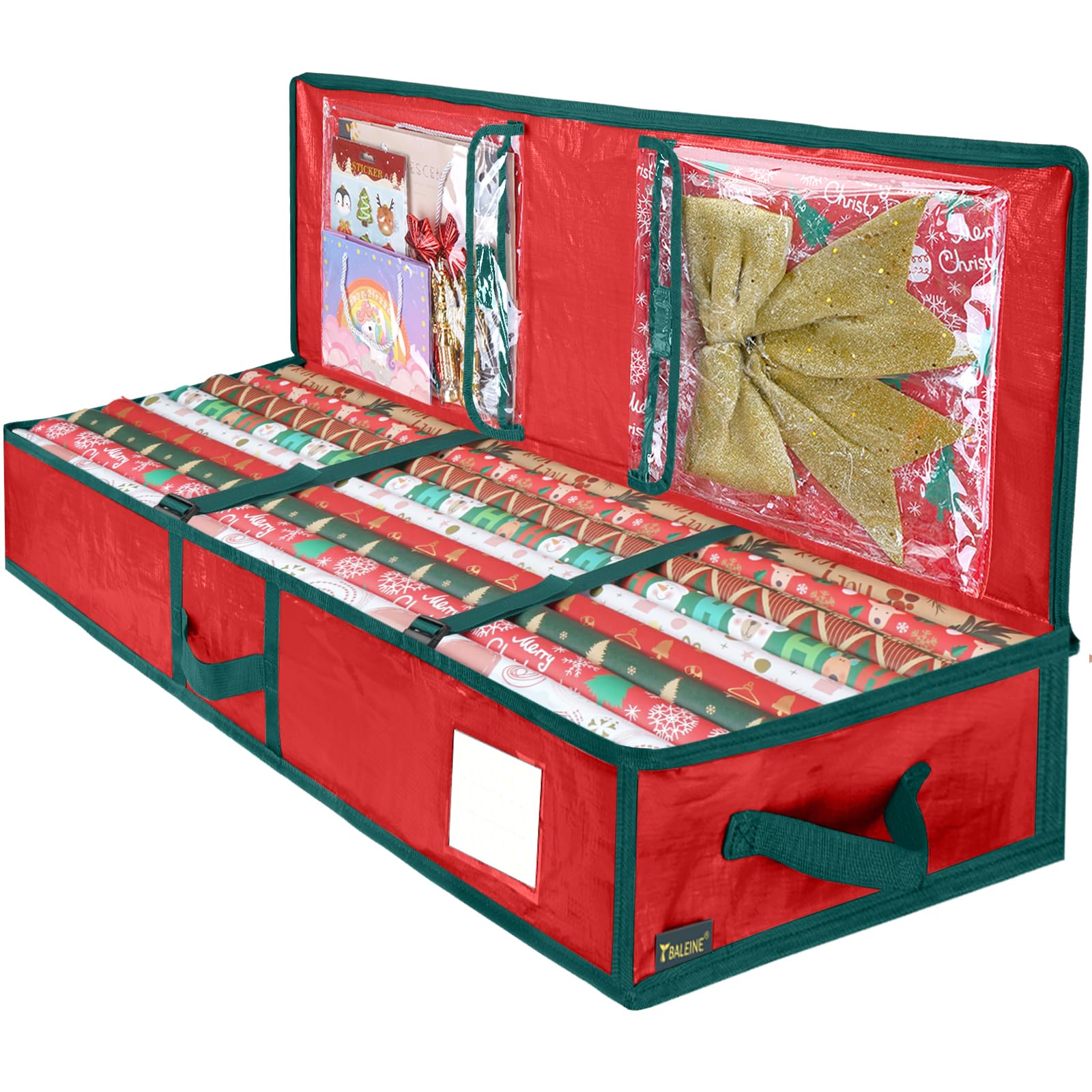 Amazon.com: BALEINE SOFT Christmas Wrapping Paper Storage Bag, 40 ...