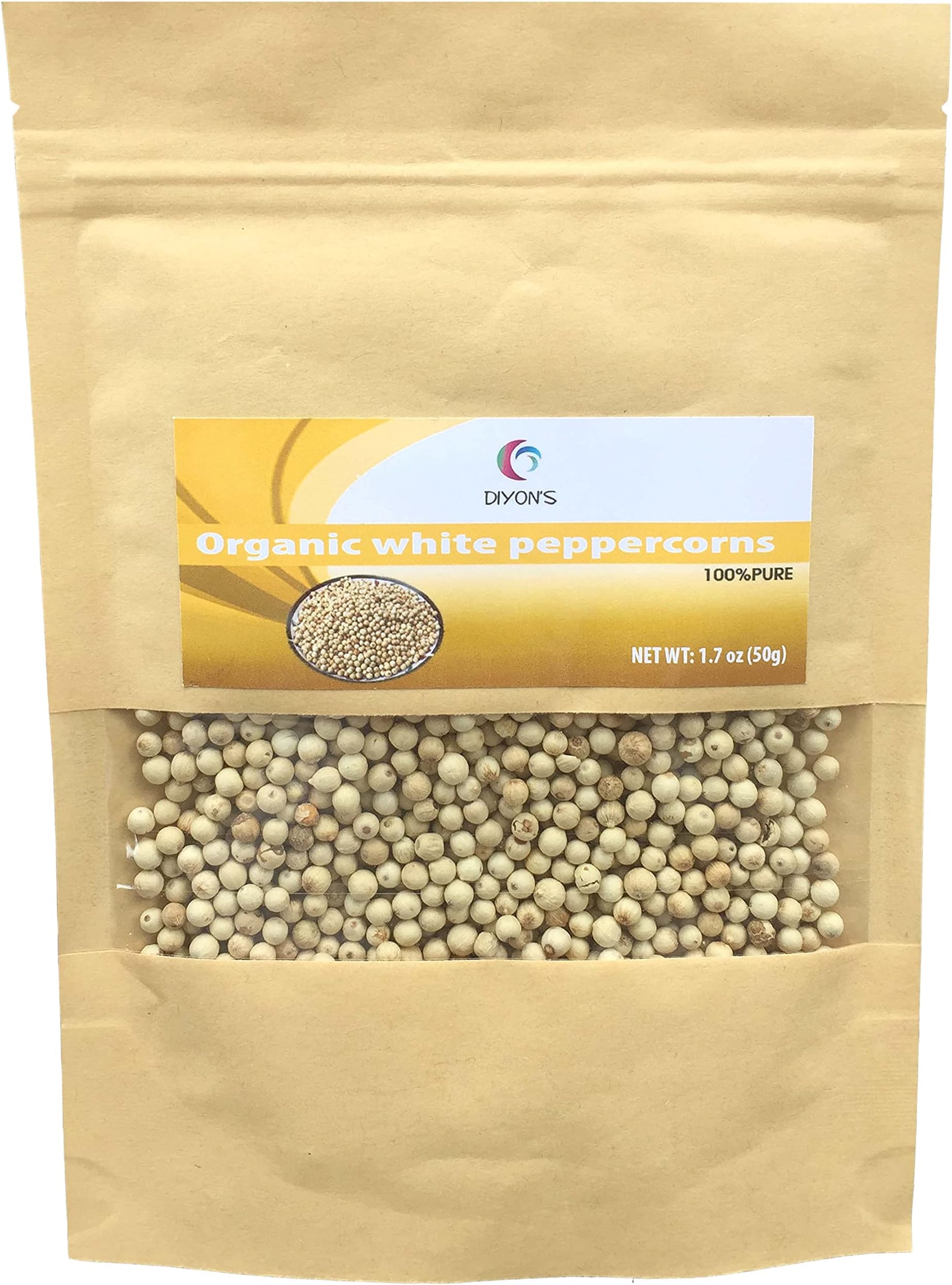Amazon.com : Spicy World Whole White Pepper 3.5 Ounce | 100% Natural ...