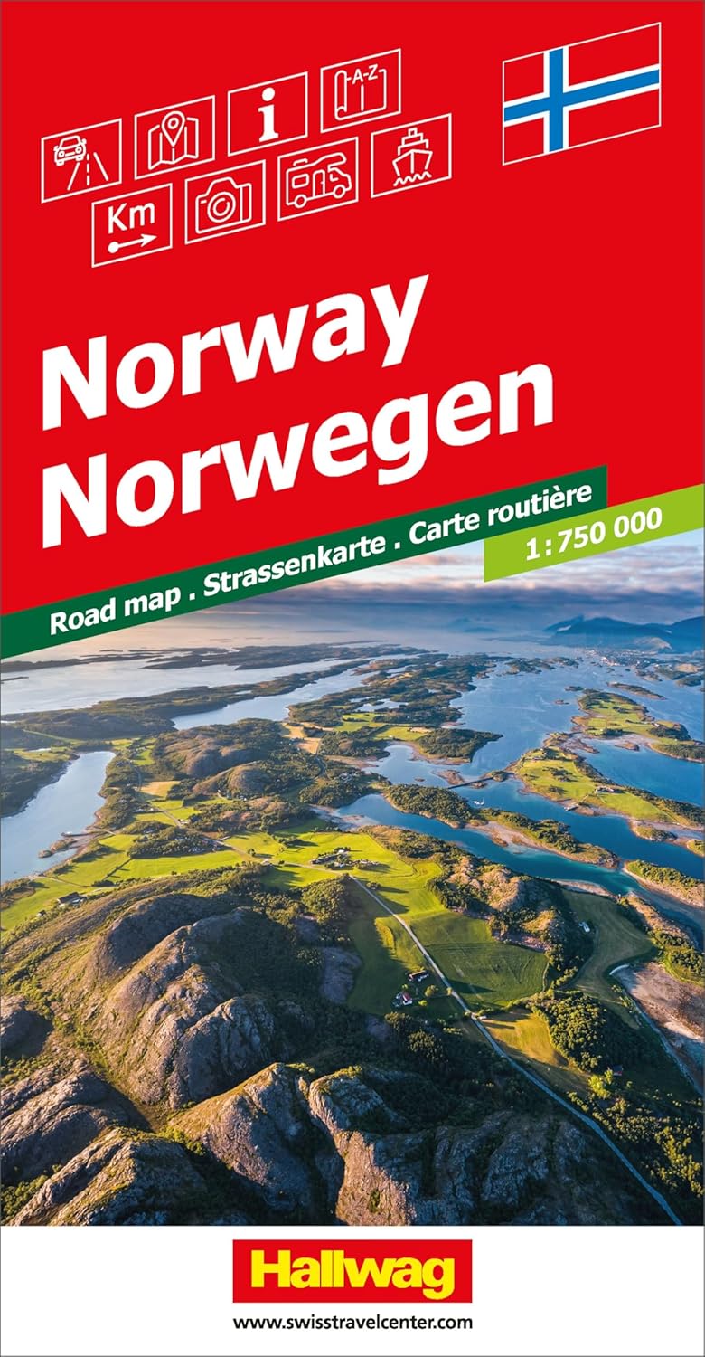 Norway, Road map, 1:750,000: Hallwag Kummerly Frey AG: 9783828310797 ...