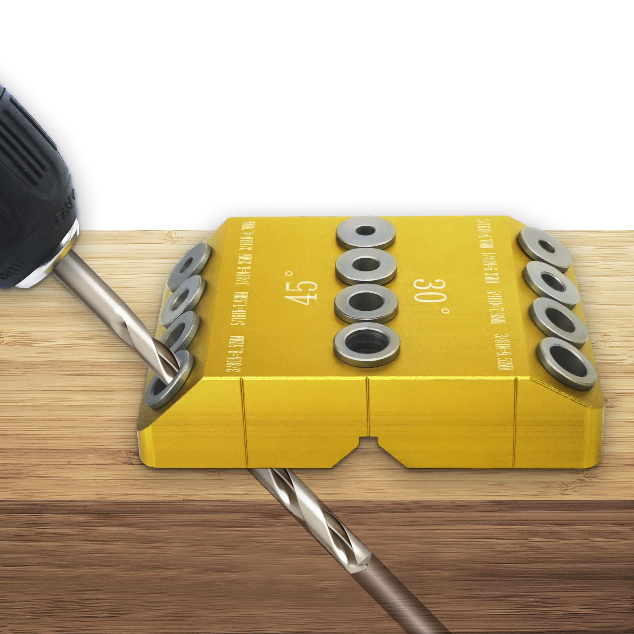 Buy Multi-Angle Durable Aluminum Drill Hole Guide Jig, Huhomco Drill ...