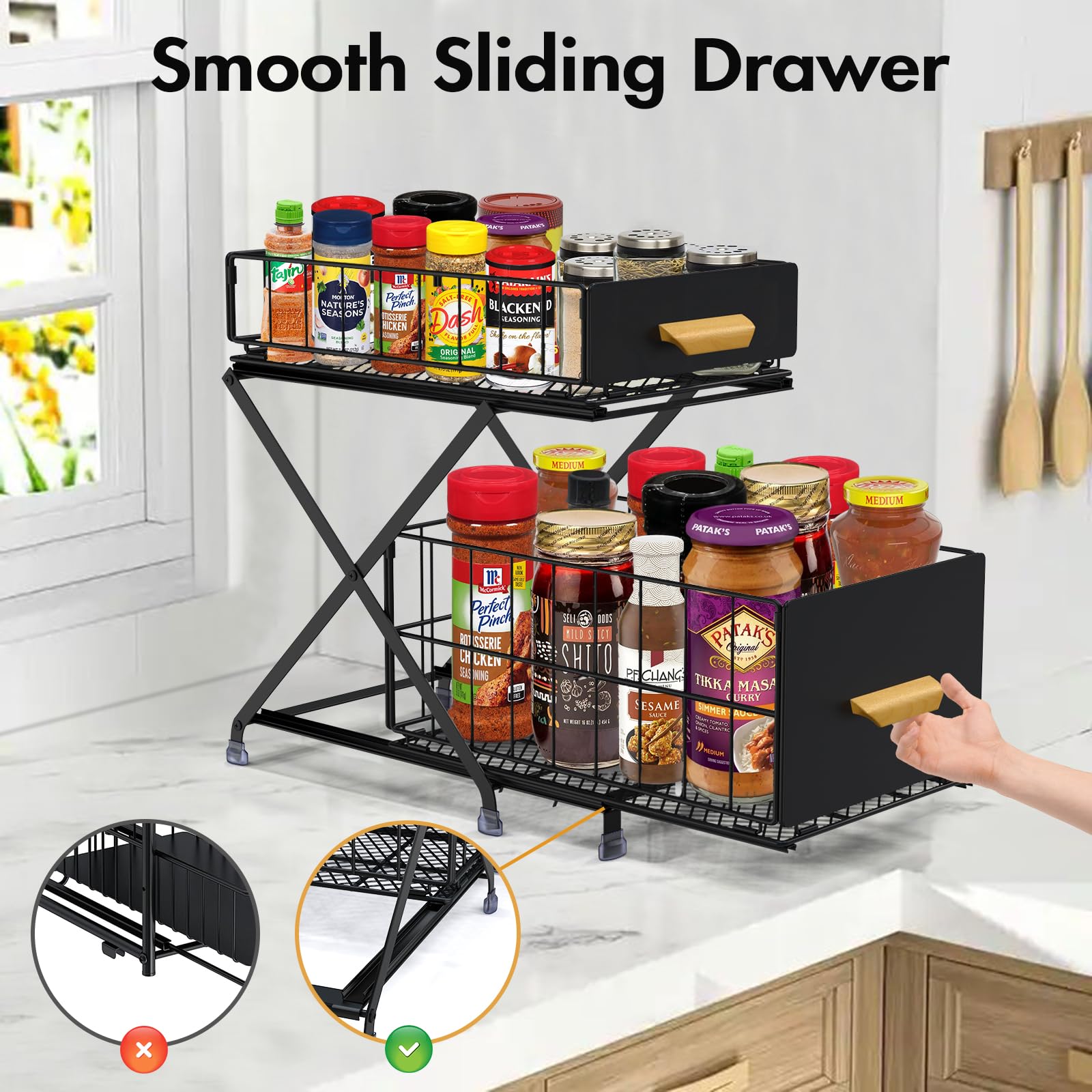 Snapklik.com : Kitchen Organizers, 2 Tier Kitchen Countertop Organizer ...