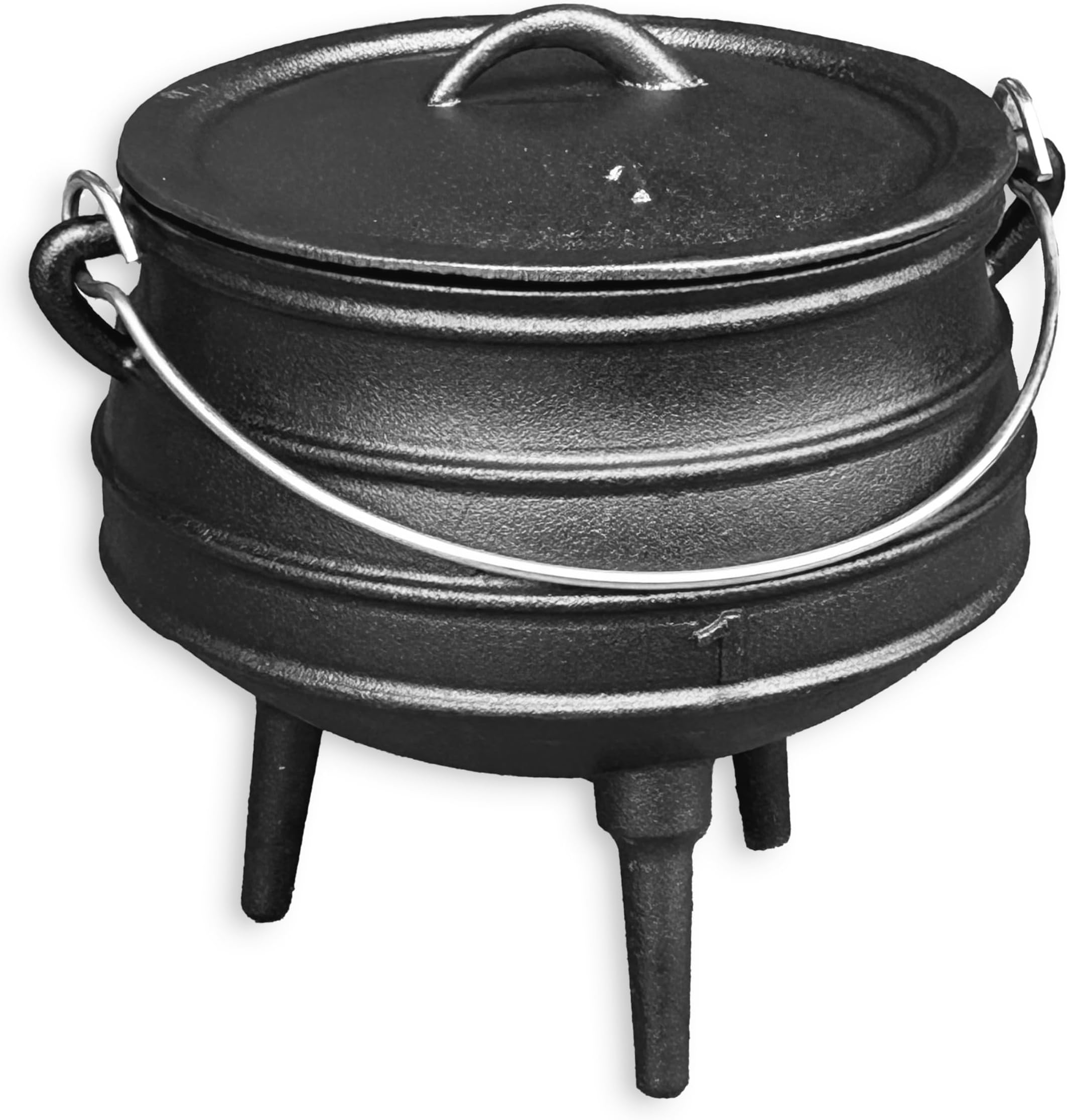 Amazon.com: Crystalo - Black Painted Cast Iron Cauldron Size- 7 "D ...