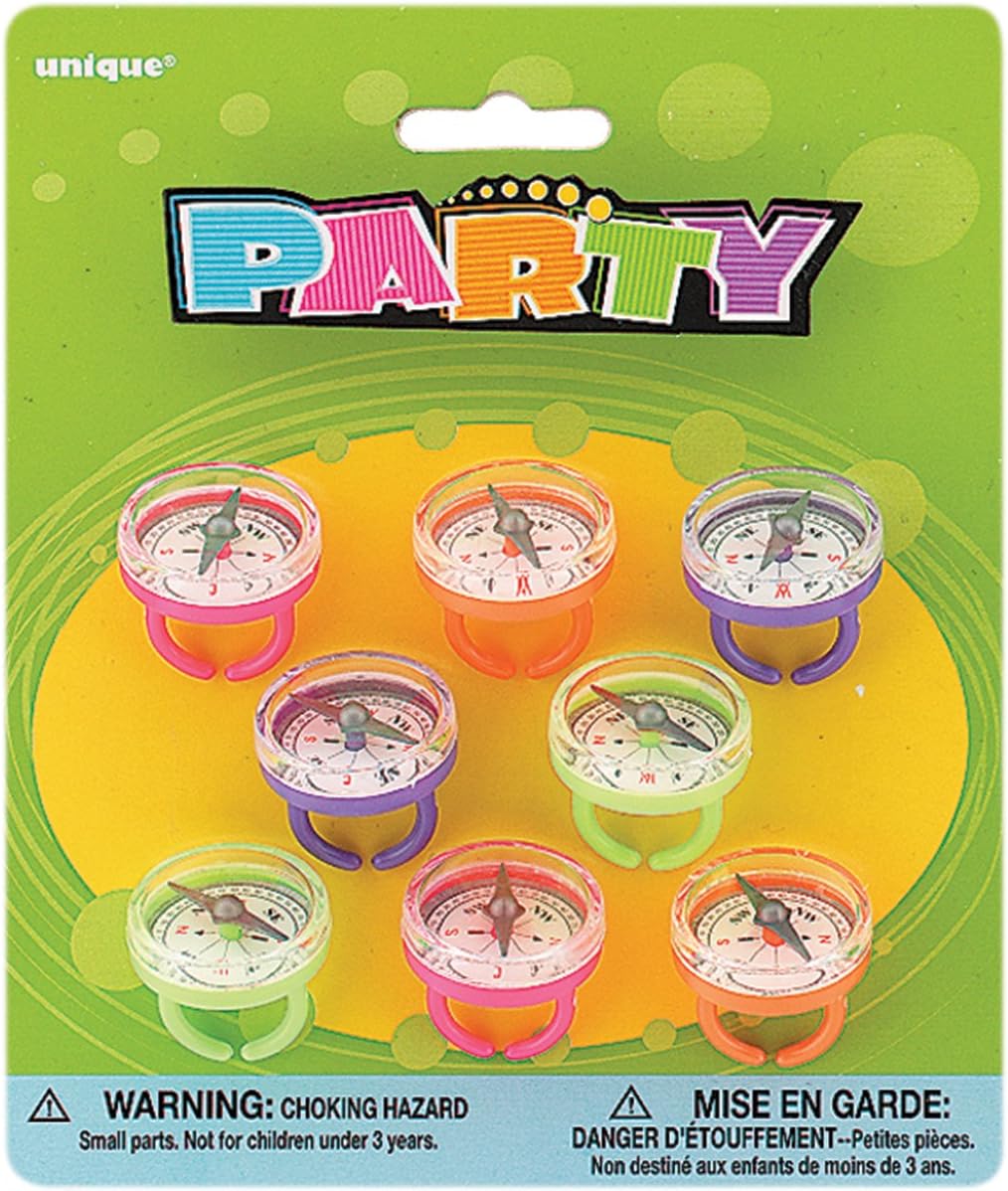 Amazon.com: Compass Ring Party Favors, 8ct : Toys & Games
