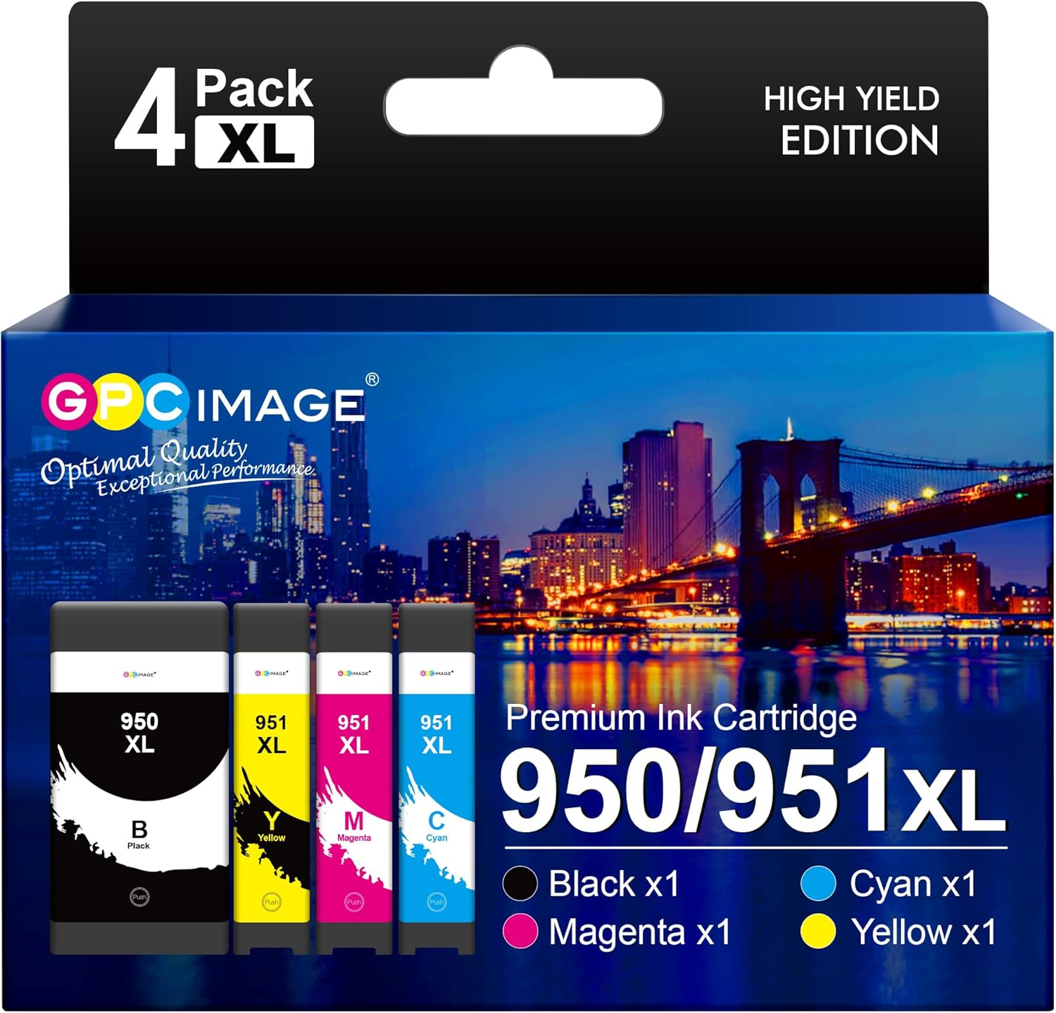 GPC Image 950XL 951XL Ink Cartridges Replacement for HP 950 951 XL ...