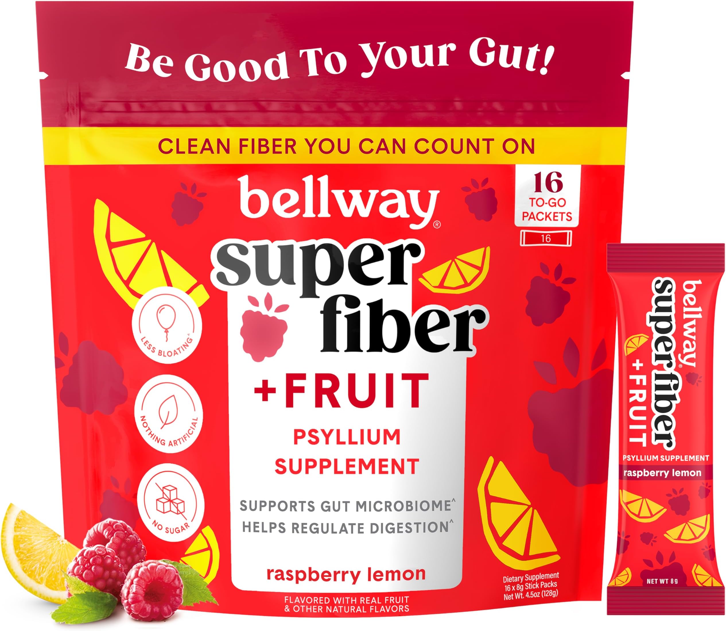 Amazon.com: Bellway Super Fiber Packets + Fruit, Sugar Free Organic ...