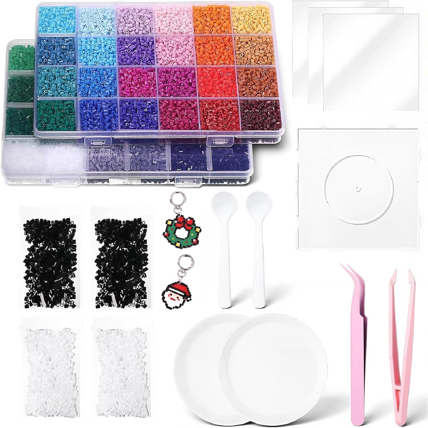 Amazon.com: Solsew 26000 Mini Fuse Beads Kit 48 Colors 2.6mm Beads for ...
