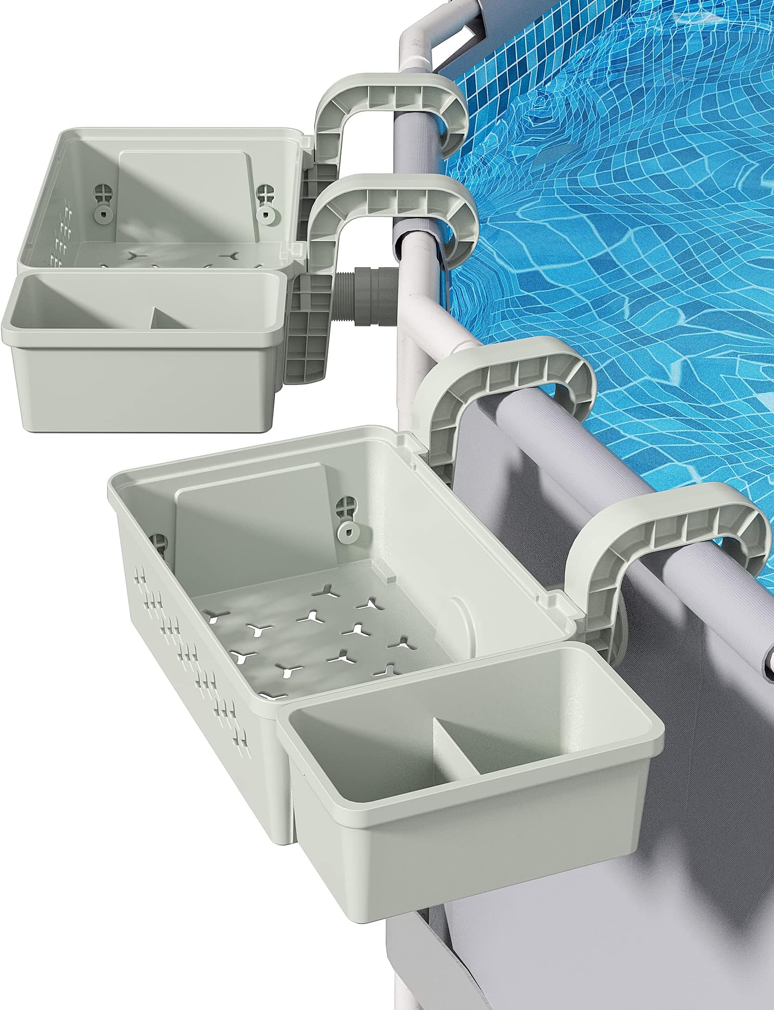 Amazon.com: Hanging Pool Float Storage Wall Rack - Convenient Pool ...