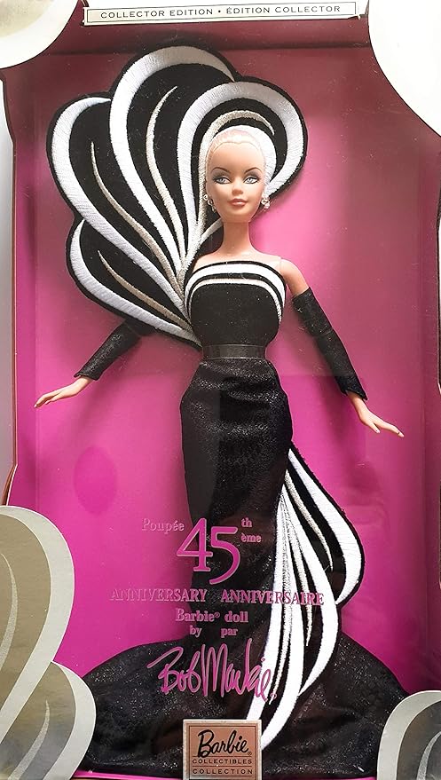Amazon.com: The 45th Anniversary Barbie Doll by Bob Mackie : Toys & Games