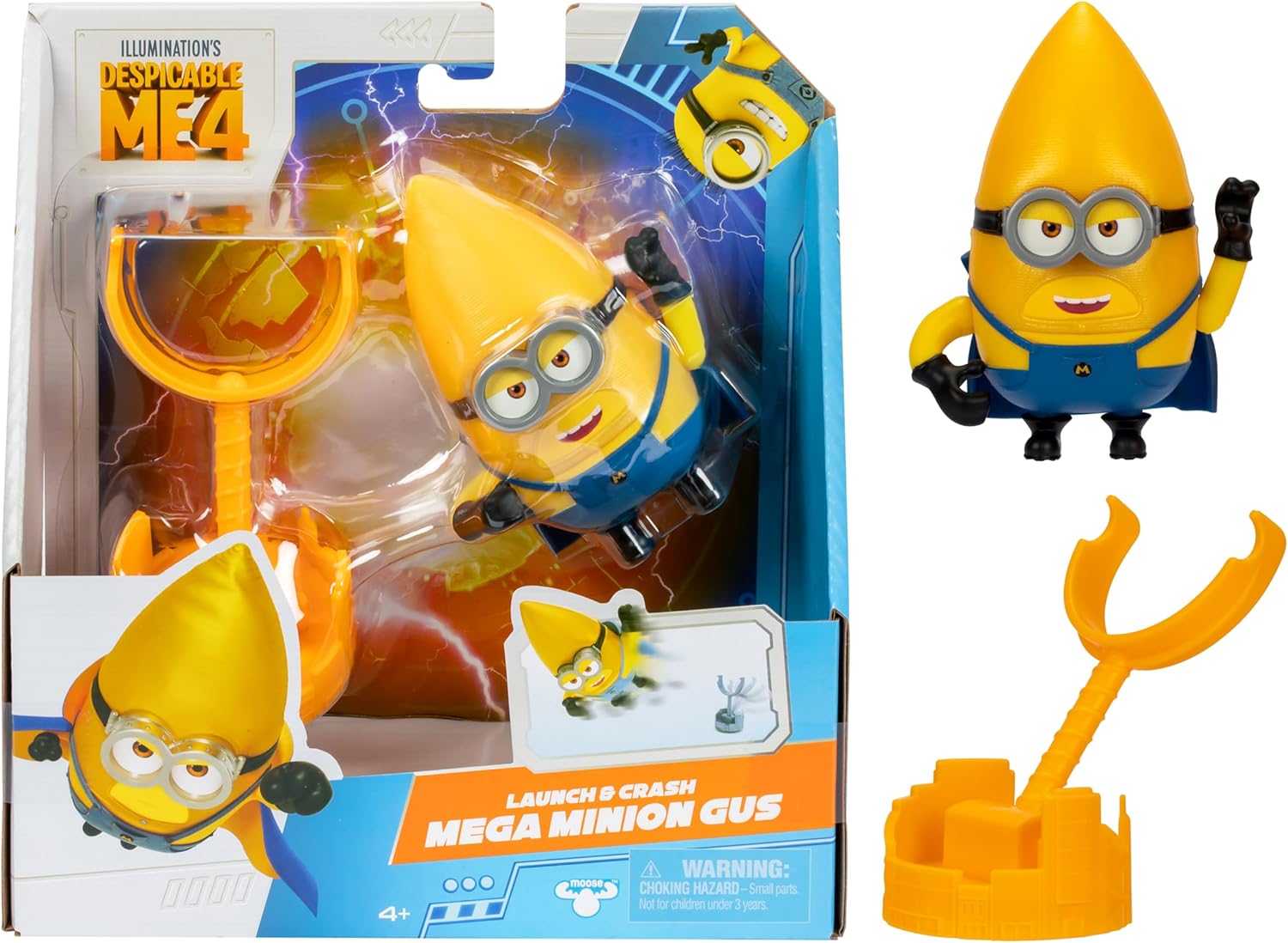 Amazon.com: Minions Despicable ME 4 Launch & Crash Mega Gus Action ...