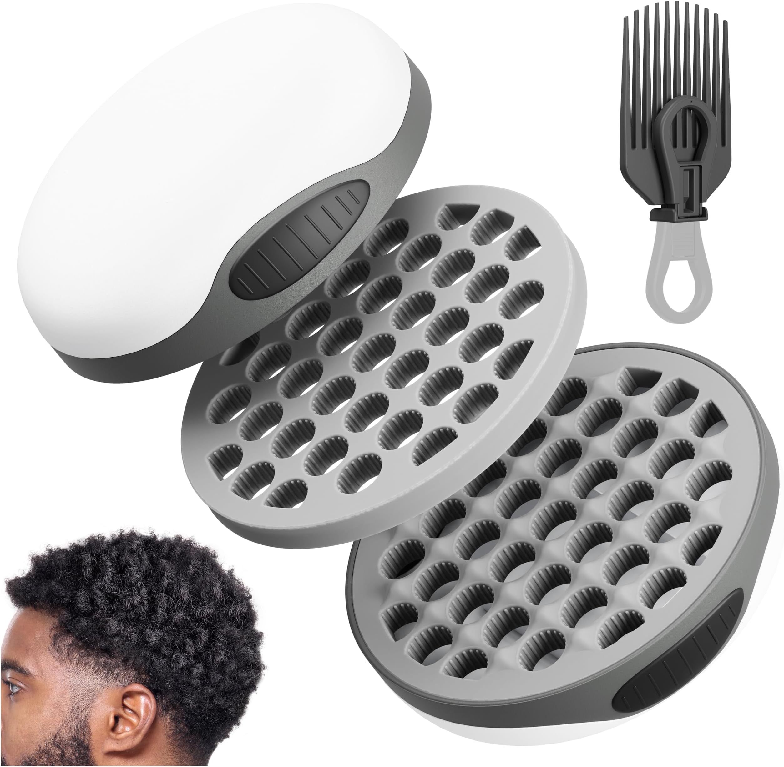 Amazon.com : WTTORDE Silicone Curl Brush with Pick Comb, Hair Twist ...