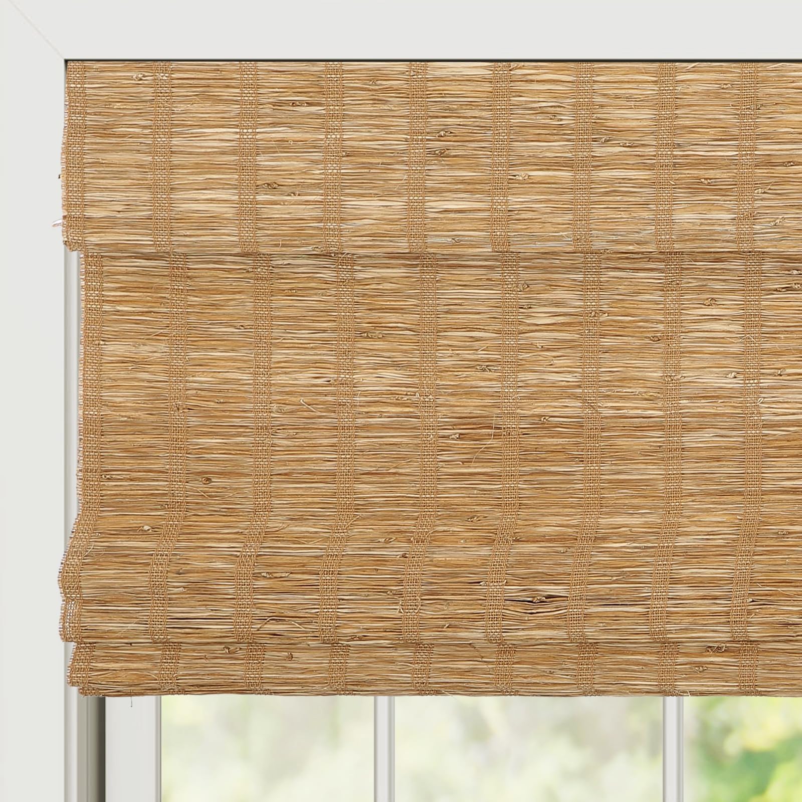 Amazon.com: Artdix Bamboo Roman Shades, Cordless Walnut Custom Blackout ...