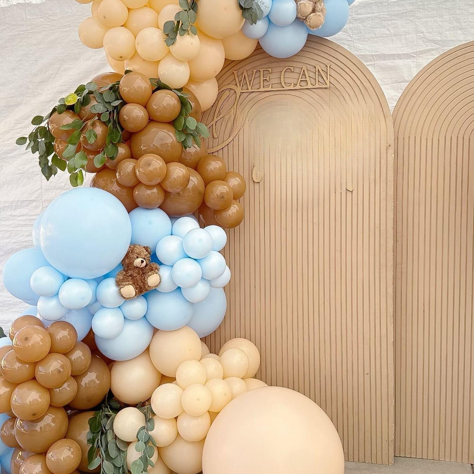 Snapklik.com : Blue Brown Balloons, 60 Pcs 12 Inch Maca Blue Coffee ...