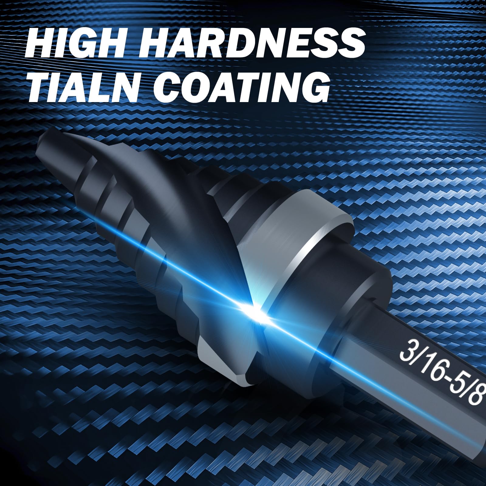 Snapklik.com : THINKWORK M35 Cobalt Spiral Flute Step Drill Bit Set, 5 ...